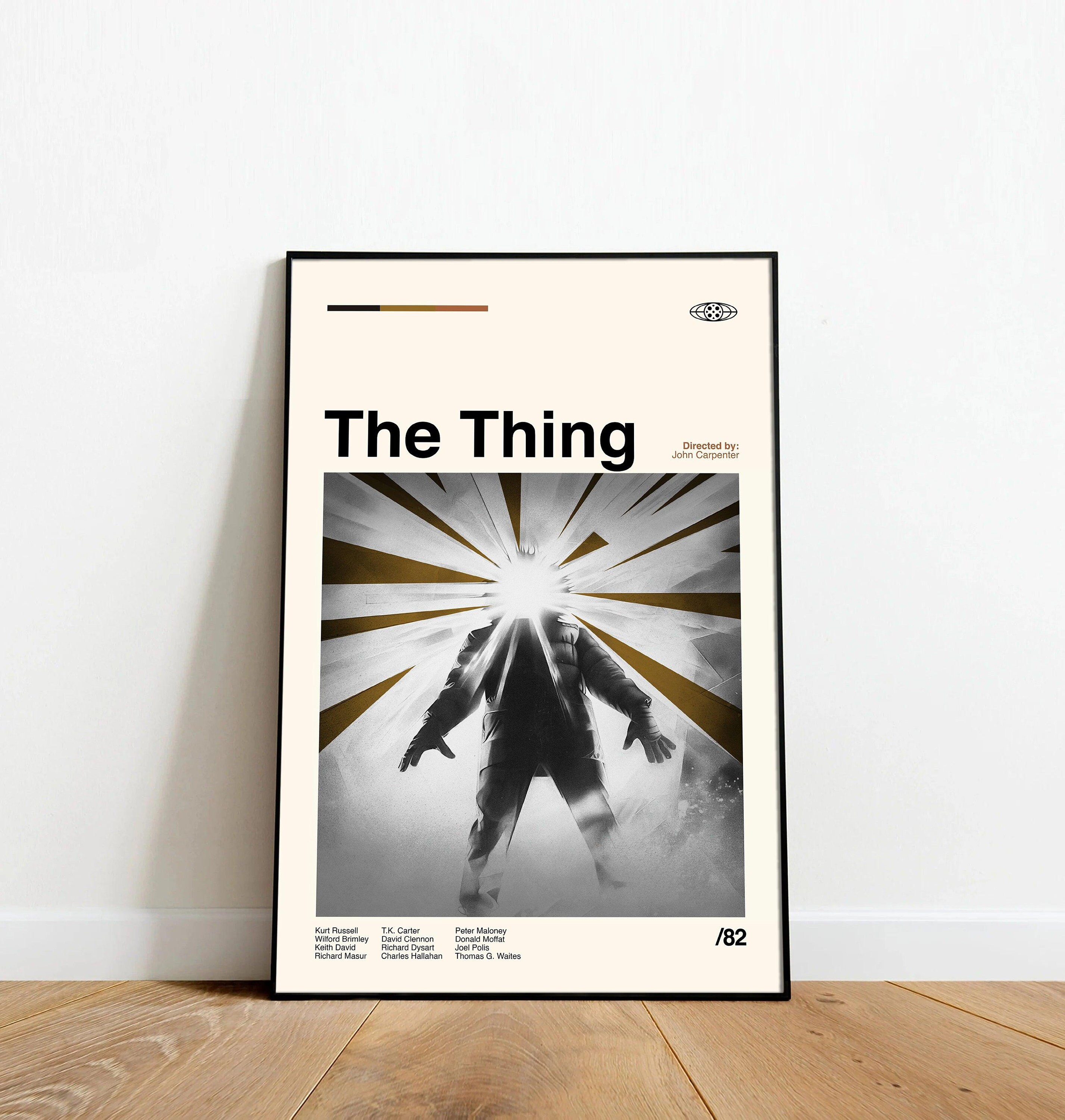 Mid Century Modern The Thing Posters, Retro Movie Minimalist Wall Art, Modern Vintage Movie ...