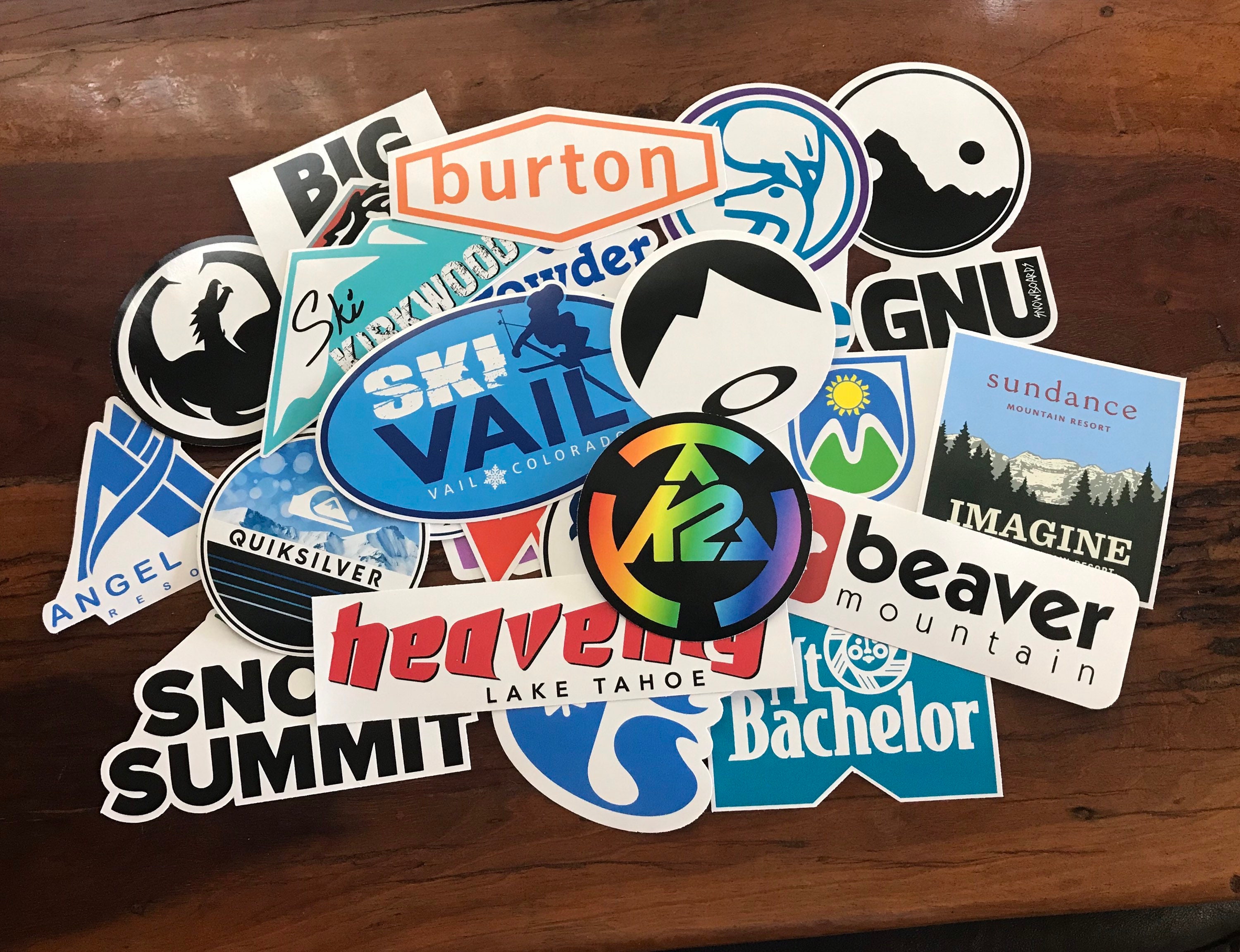 Ski Snowboard Sticker Pack / Lot Vail Copper Burton Angel Fire Gnu K2 ...