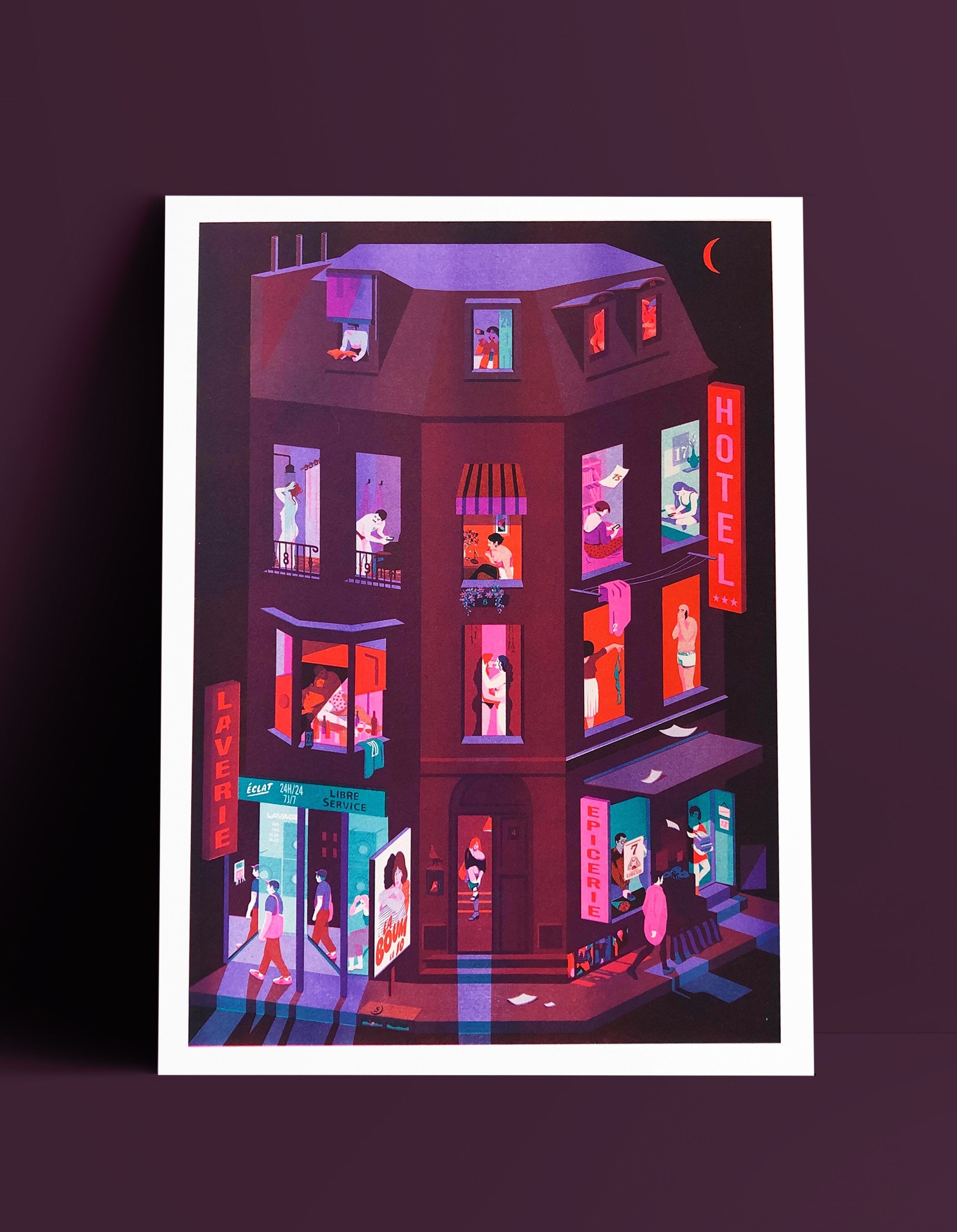 The Building Without Curtains - Risography