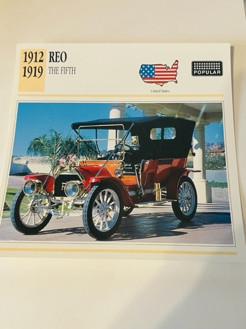 CLASSIC CAR PRINT Vintage Ephemera Picture Litho Photo Card 6x6 ...