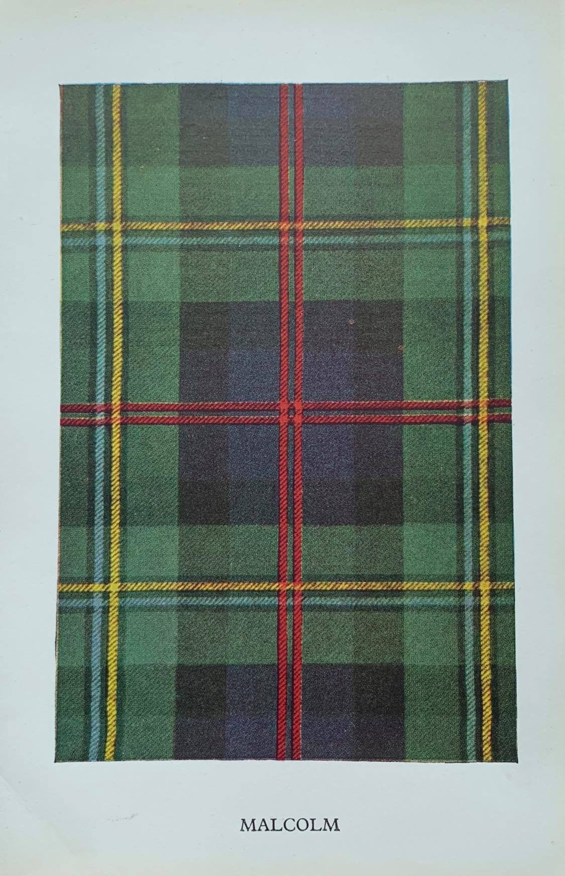 Malcolm 1949 Original Vintage Print From The Clans And Tartans Of ...