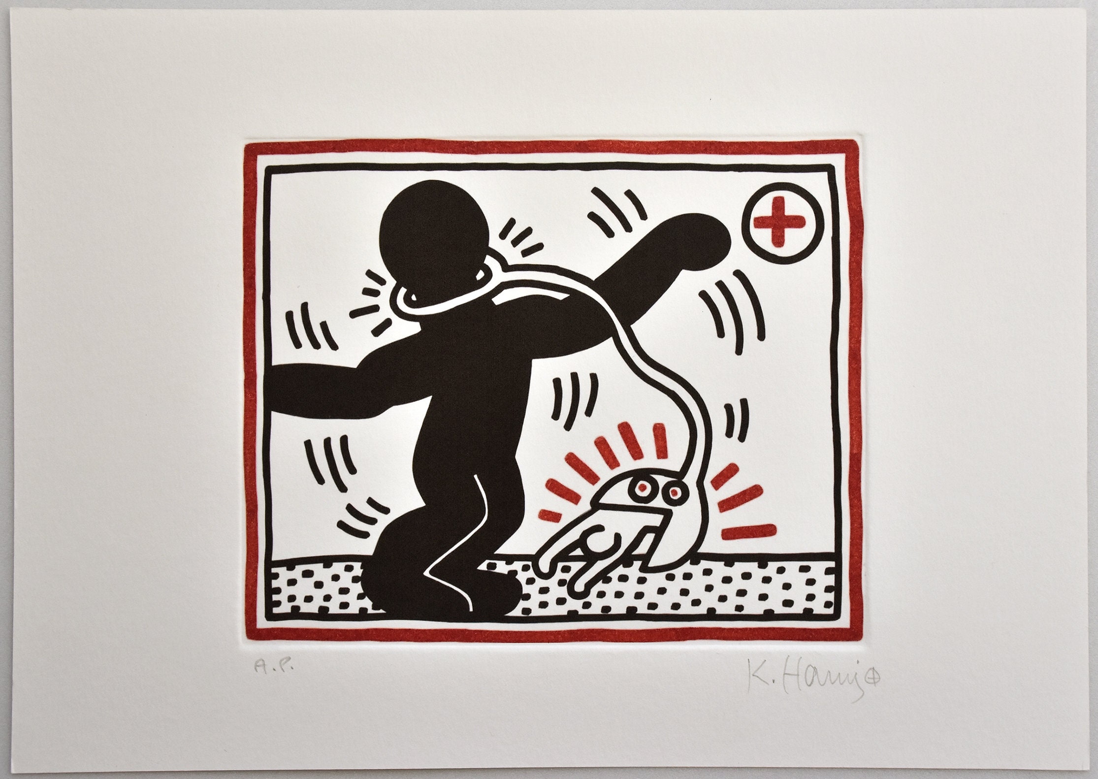 Keith Haring Etching A.P. Art Print Edition Designed & Sold By George Harb