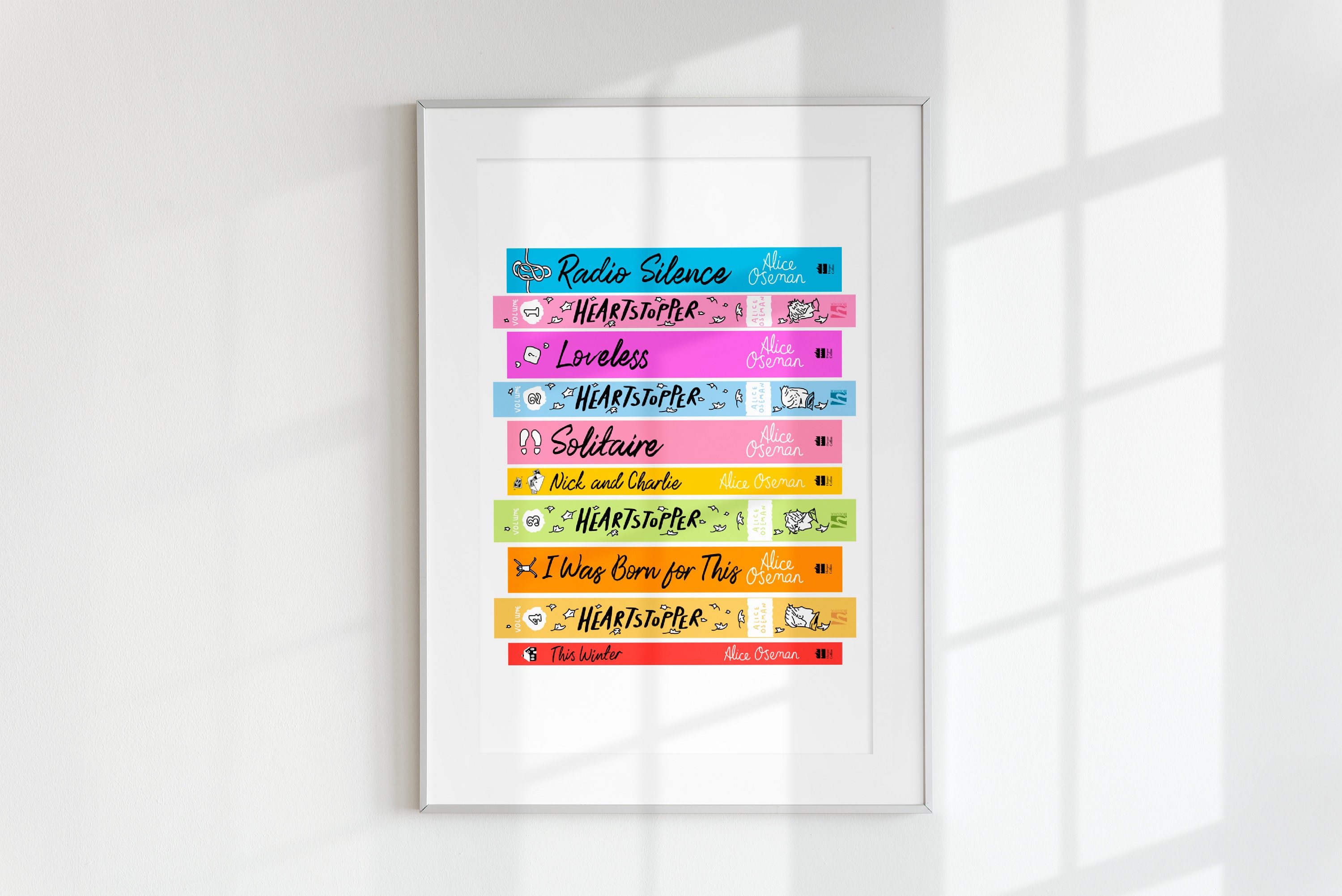 The World Of Heartstopper / Alice Oseman / Inspired Book Stack Poster ...