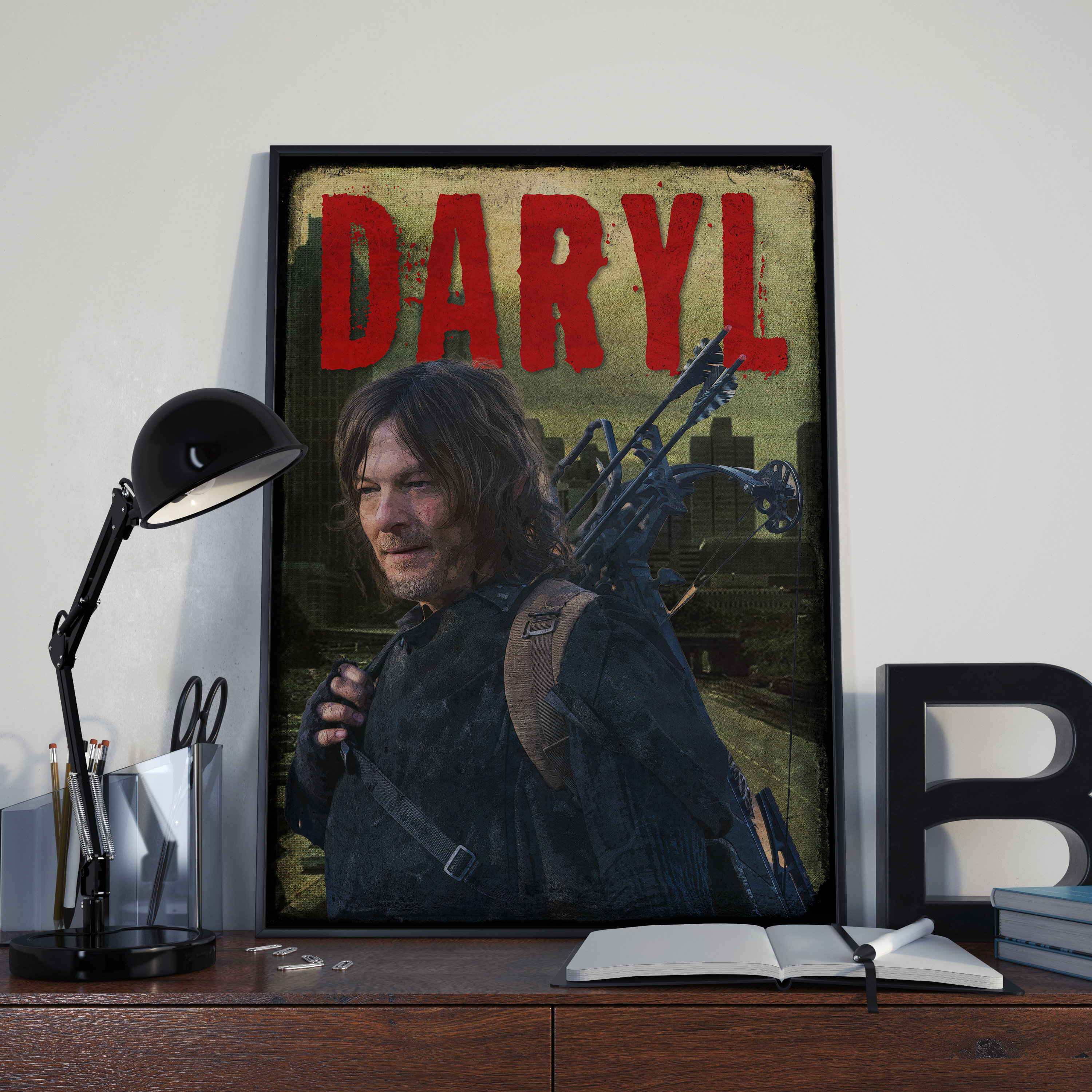 The Walking D - Daryl Poster | Daryl Dixon Wall Art | Norman Reedus