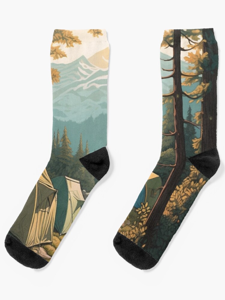 Wanderlust Wheels: Van Life Art Collection For Adventurers | Socks Designed & Sold By Gary Ng