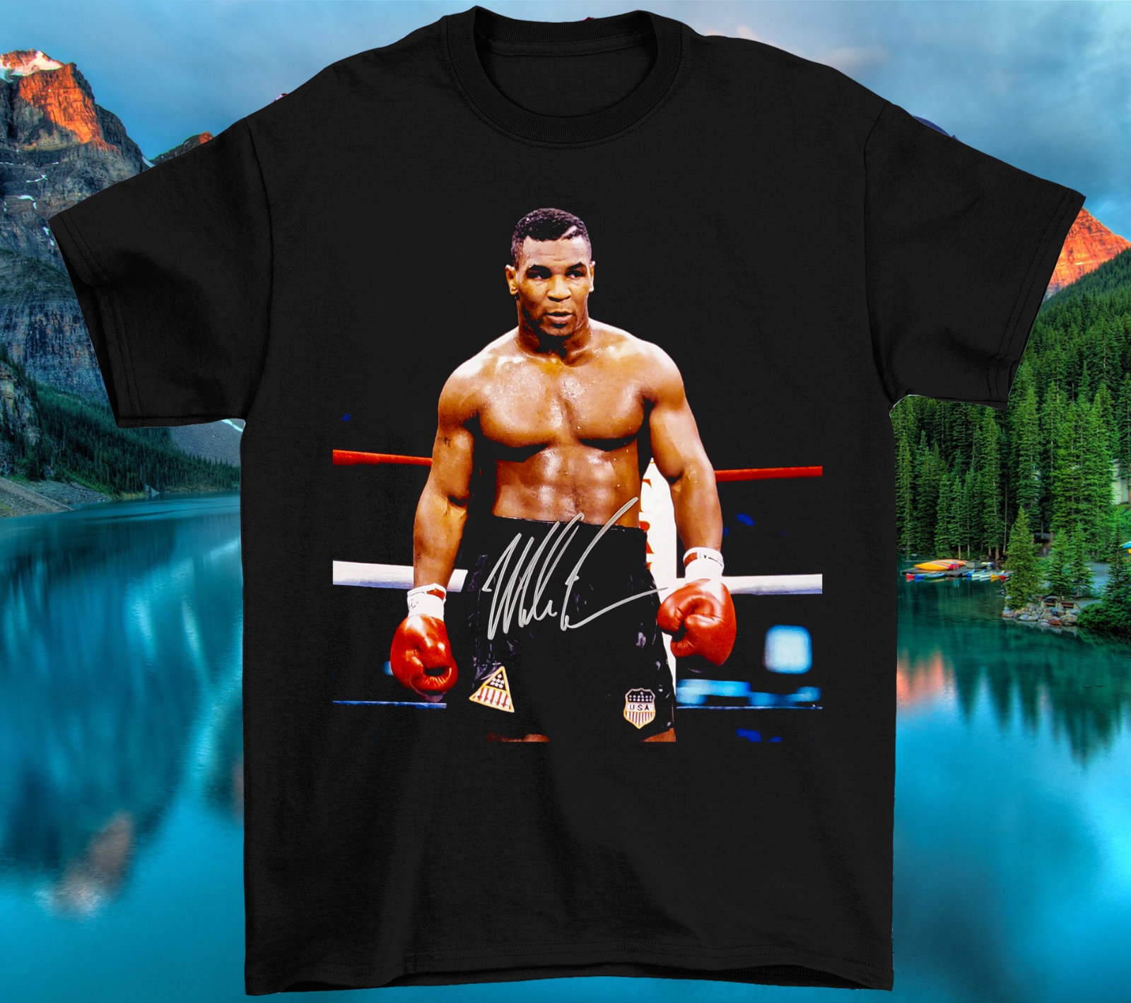 Mike Tyson Boxing Signature Legend Retro Boxing T Shirt Designed & Sold ...