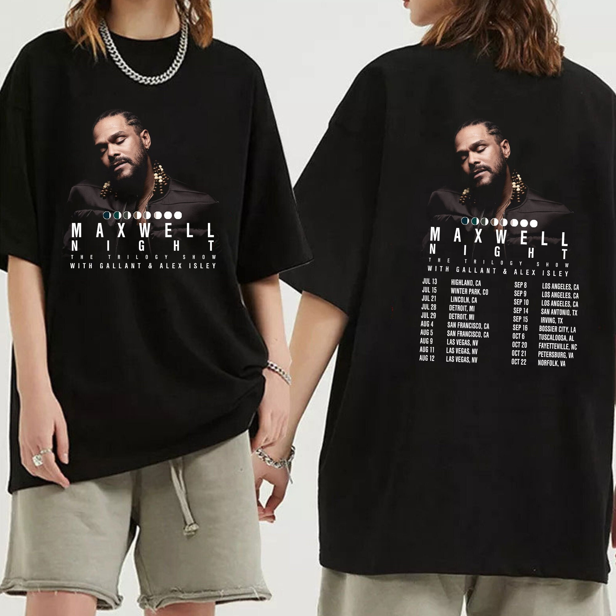 Maxwell Night The Trilogy Show 2023 Shirt, Maxwell Fan Shirt Designed ...