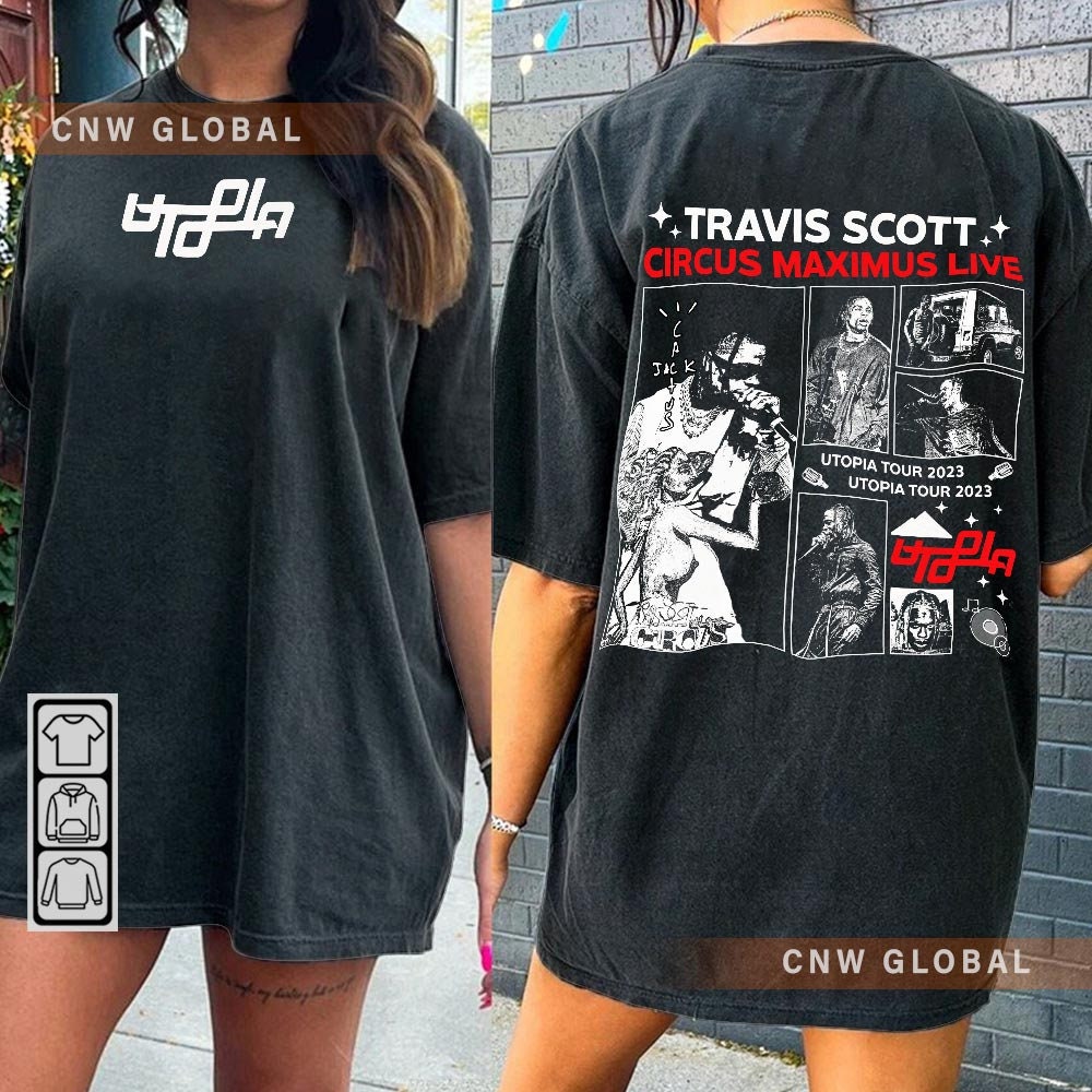 Travis Rap Shirt 2 Side, Circus Maximus Utopia World Tour Ticket ...
