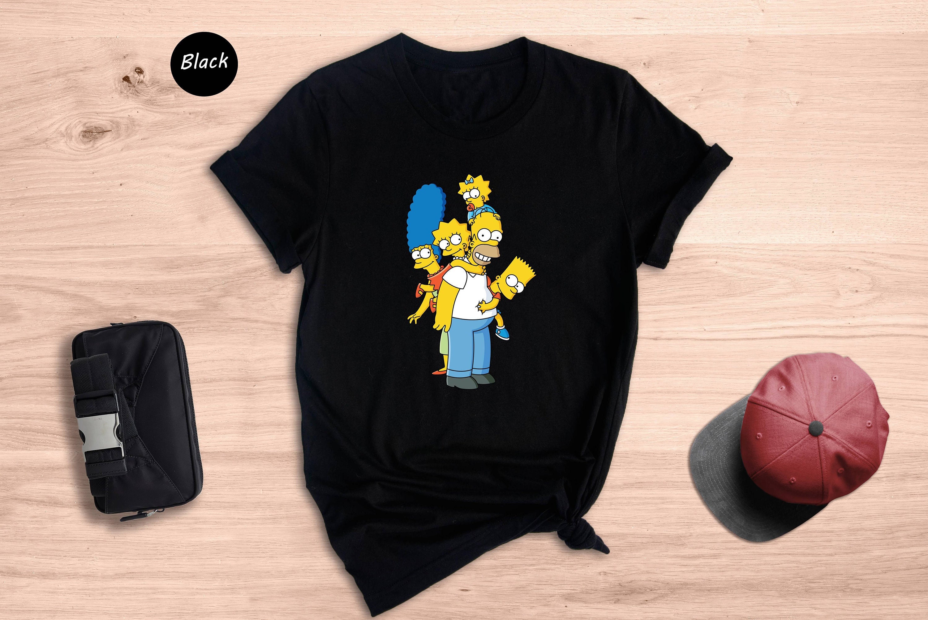 Cartoon Family Simpsons T-Shirt, Funny Simpsons, Simpsons Birthday Shirt