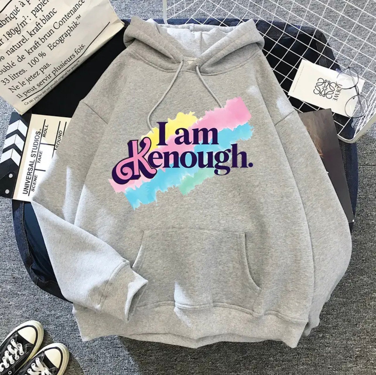 I Am Kenough Hoodie - I Am Enough Barbie Movie Hoodie, Barbie Movie ...