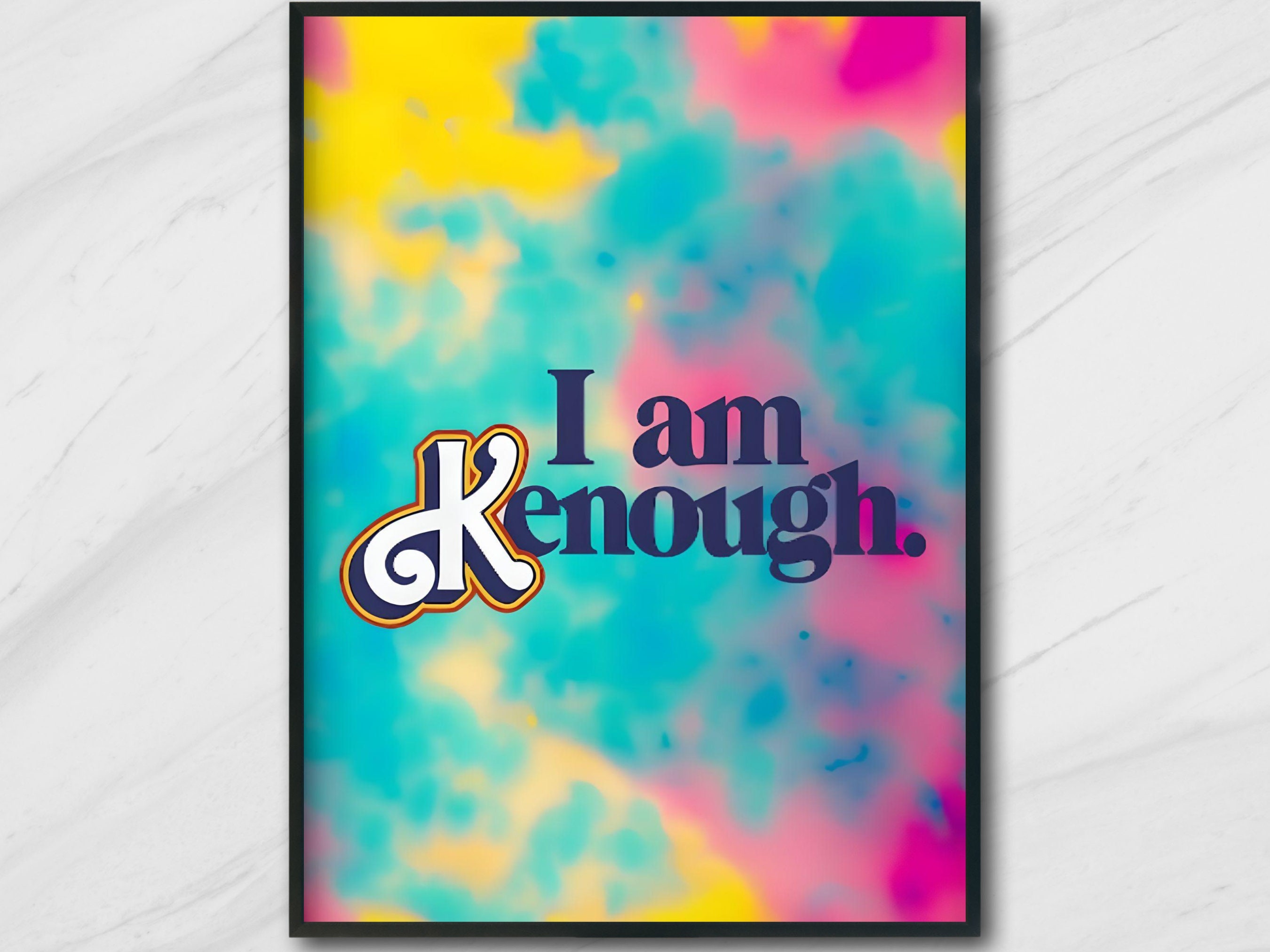I Am Kenough Barbie Movie Poster - Barbie Poster - I'm Just Ken - Ken ...
