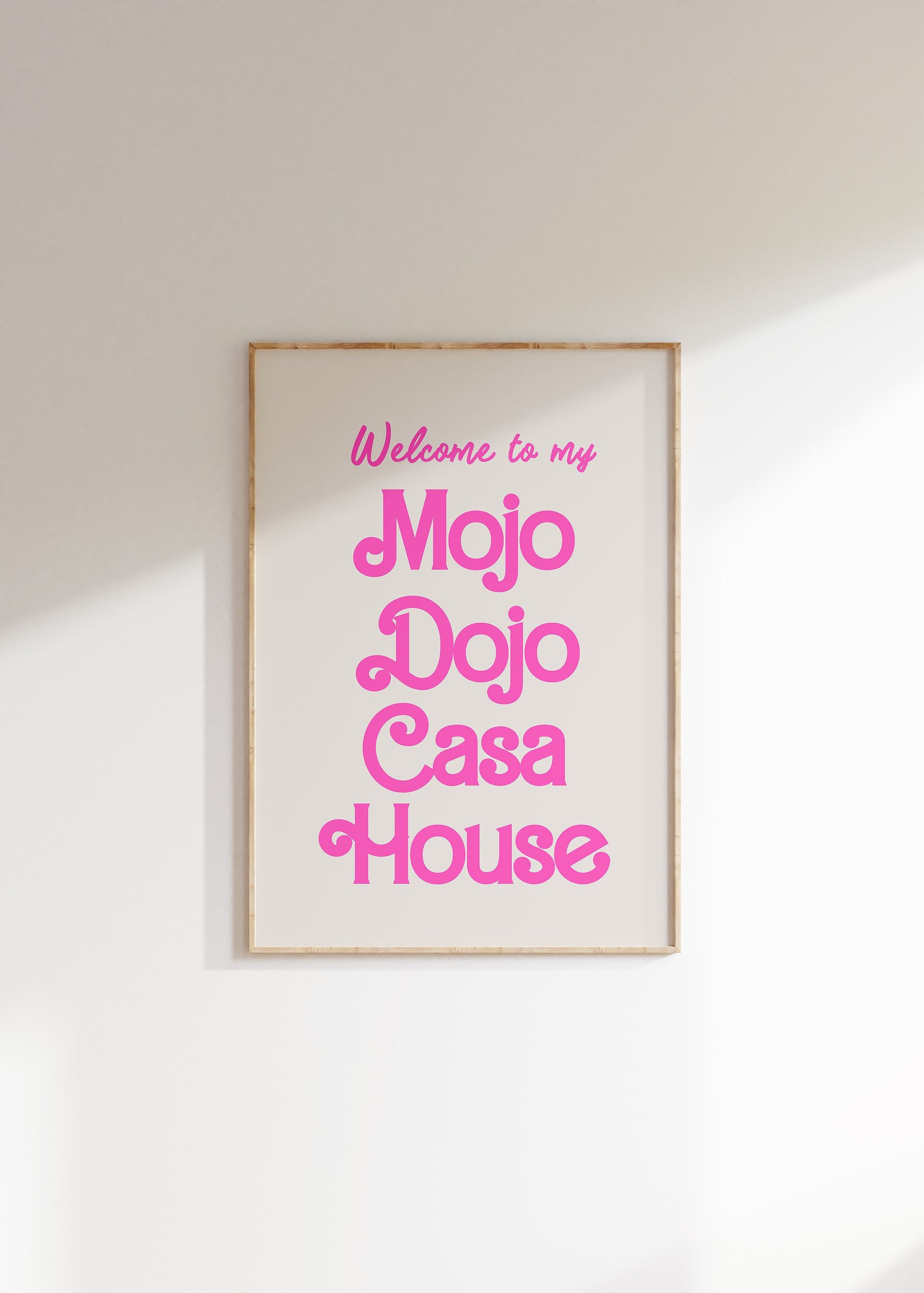 Mojo Dojo Casa House Barbie Poster | Ken Print | Aesthetic Pink Barbie ...