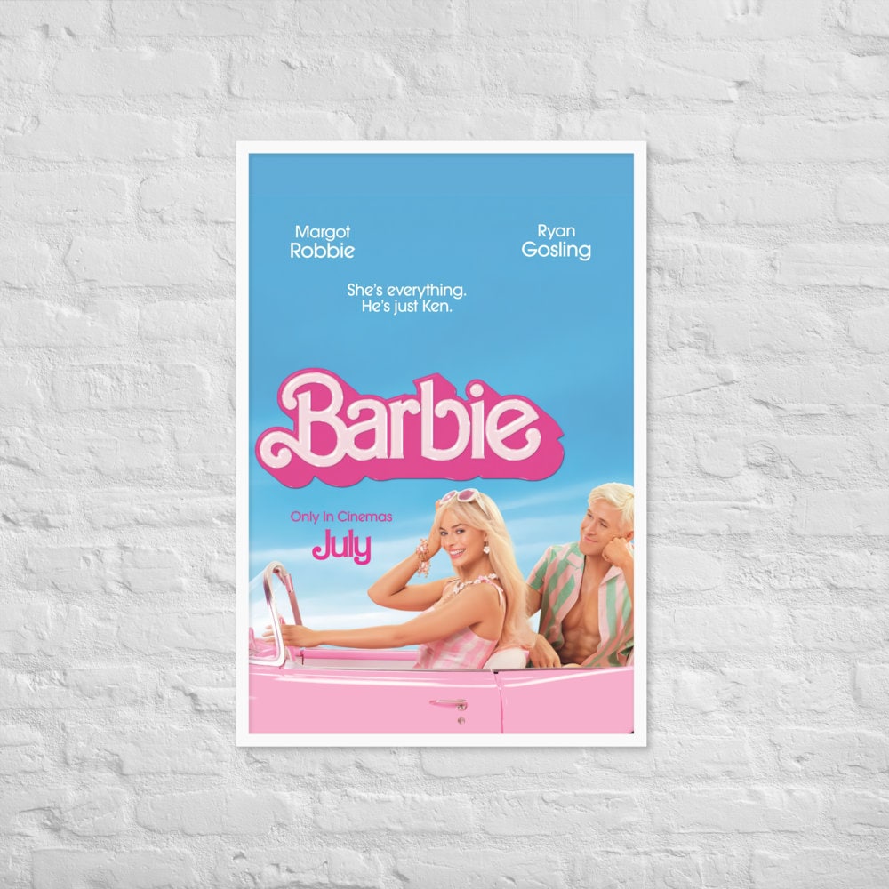 Barbie Movie Print 2023, Barbie Movie Poster, Margot Robbie Ryan ...