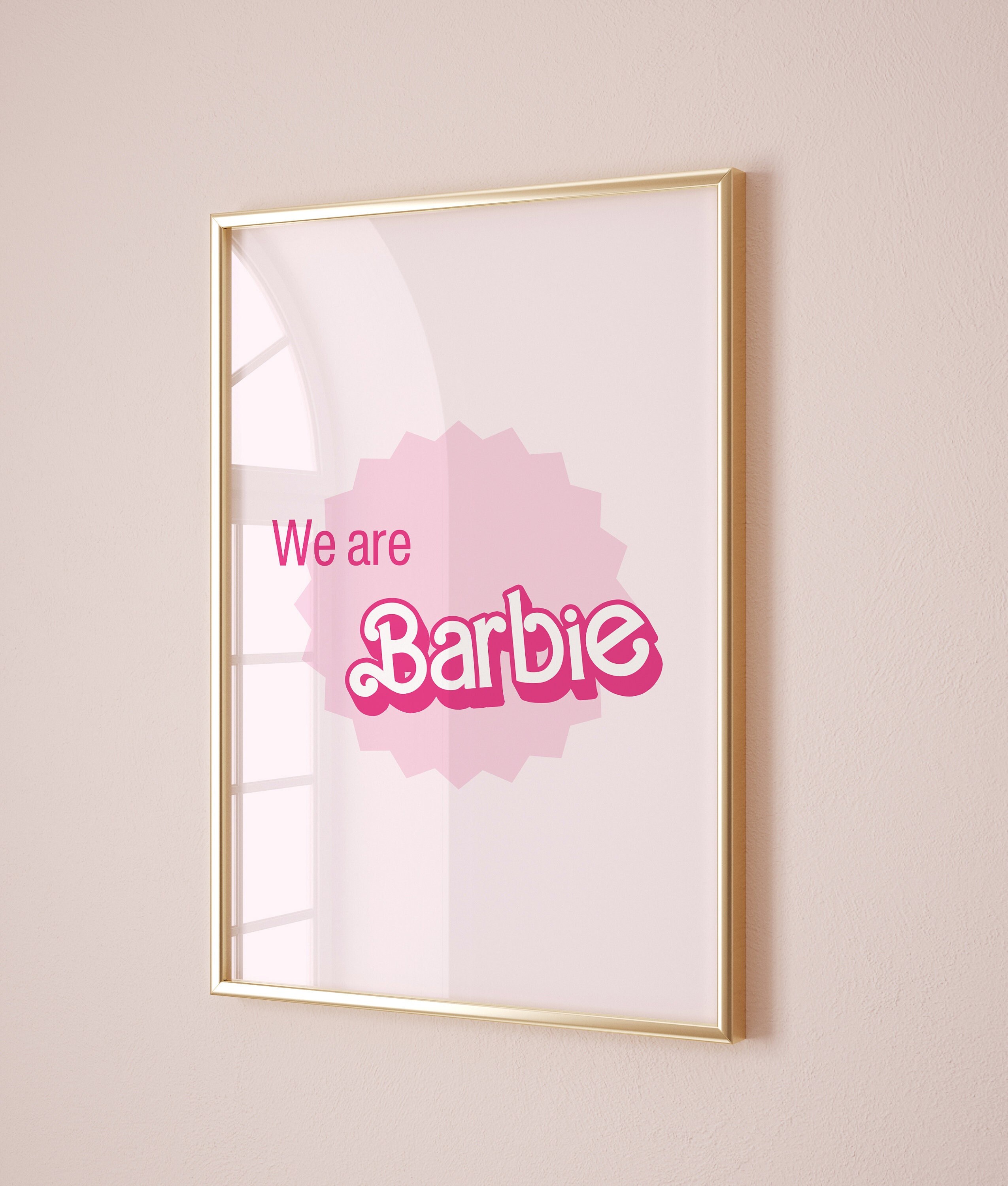 We Are Barbie: Movie Poster, Light Pink Wall Art, Preppy Prints ...
