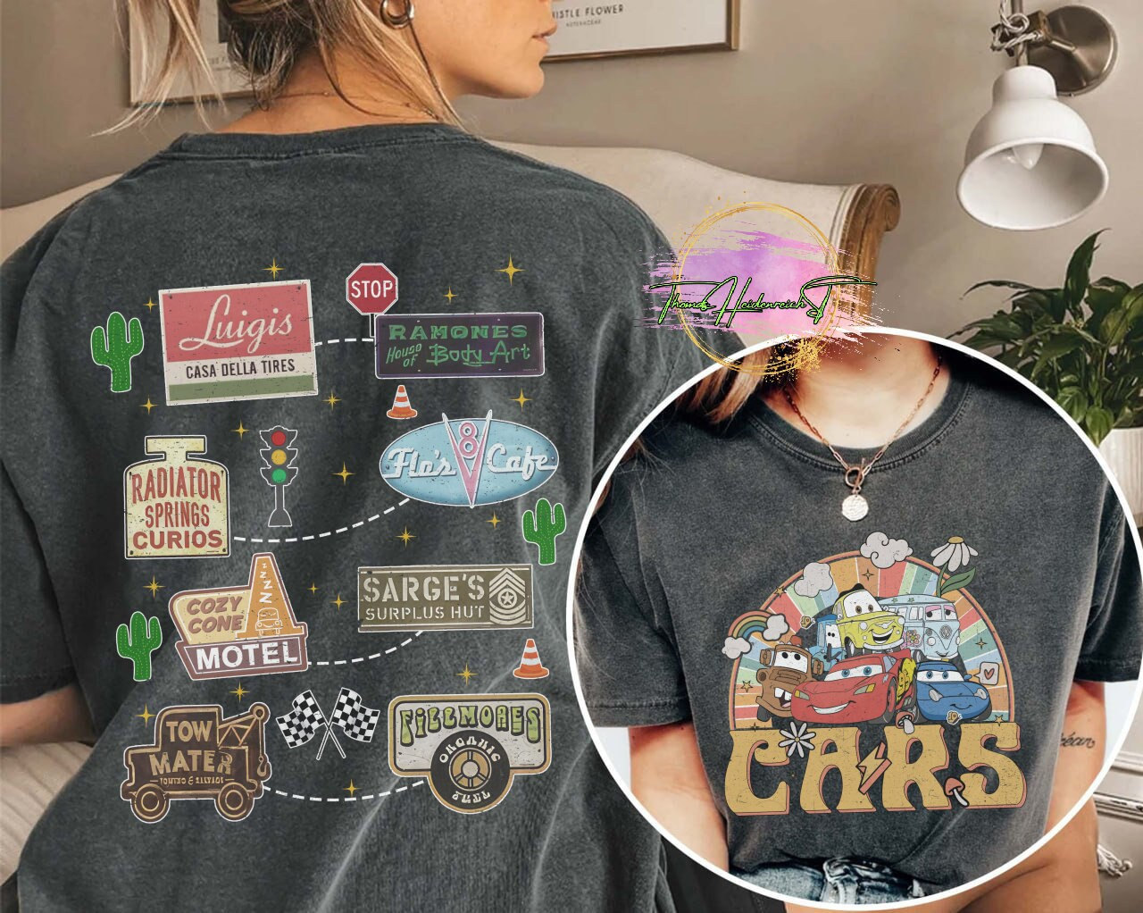 Vintage Disney Cars Shirt, Cars Movie Shirt, Pixar Cars Characters ...