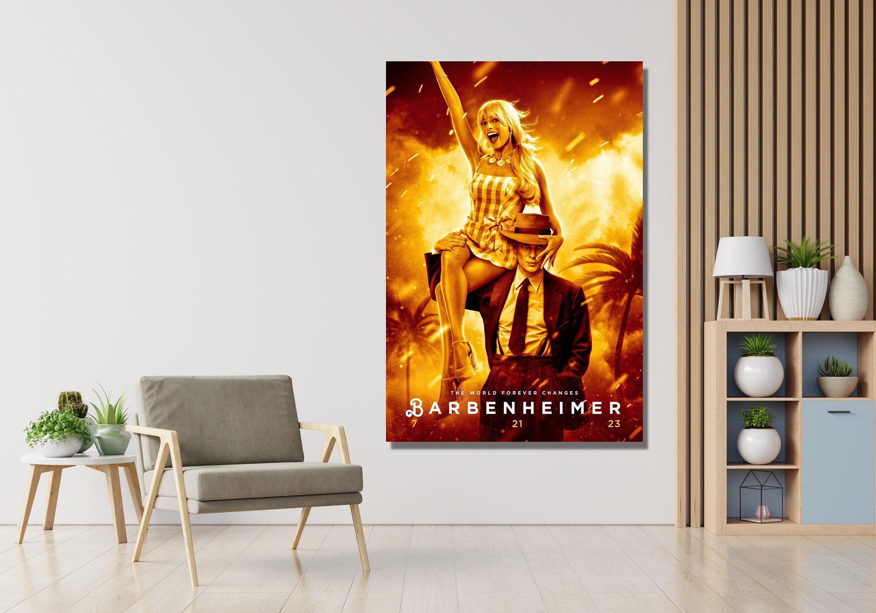 BarbenHeimer Poster Print, Margot And Cillian Wall Art