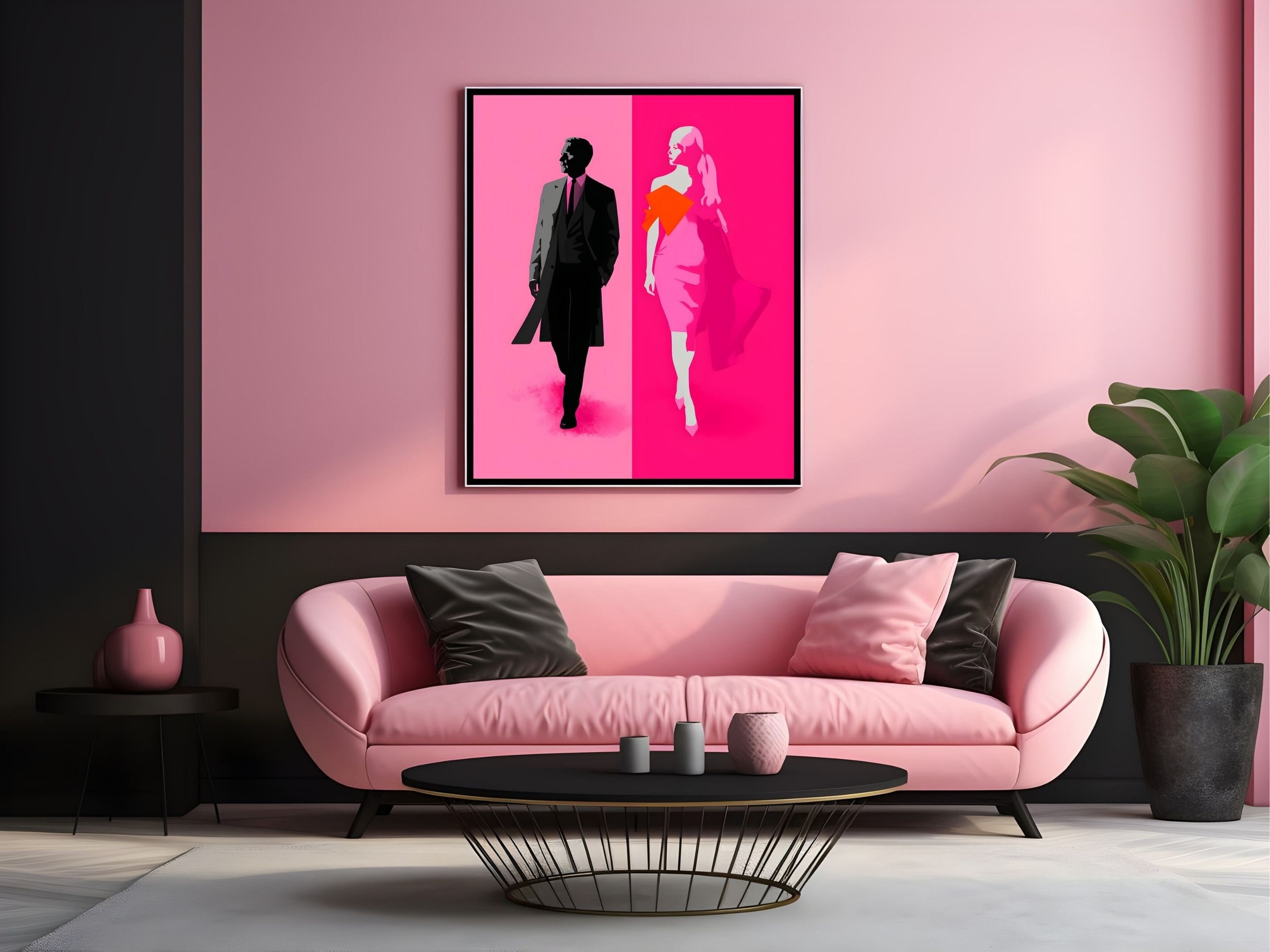 Barbenheimer Poster,Minimalist Barbenheimer Movie Poster,