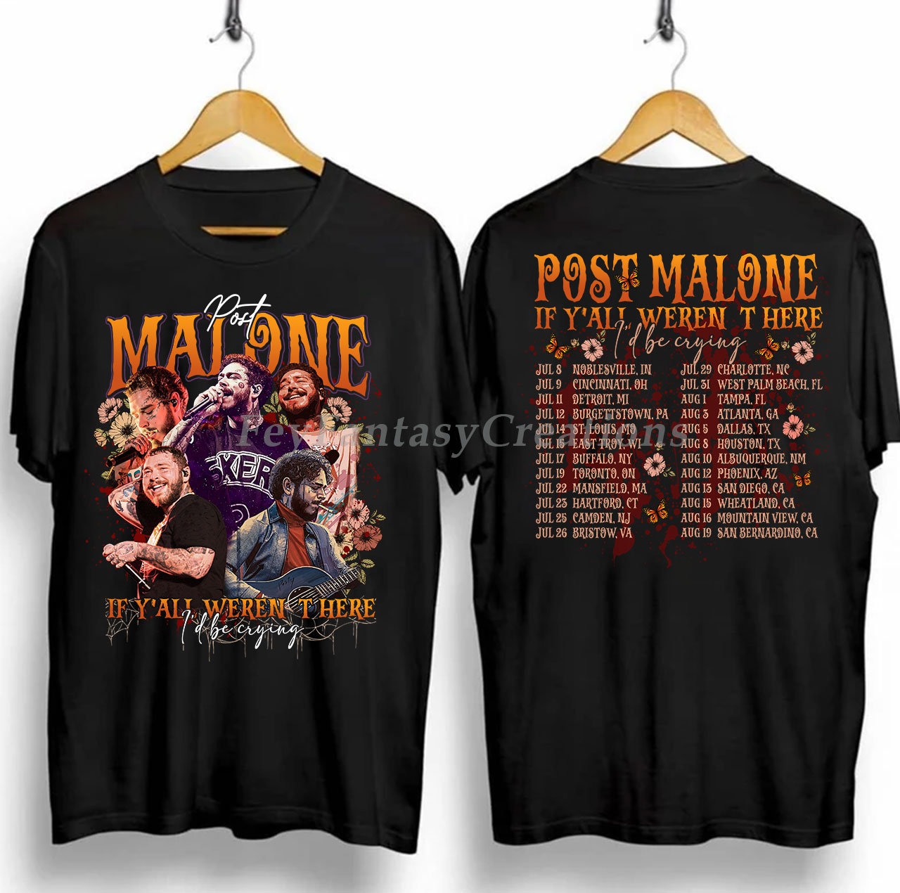 Vintage Post Malone Tour 2023 Shirt, Rapper Post Malone Concer Tee ...