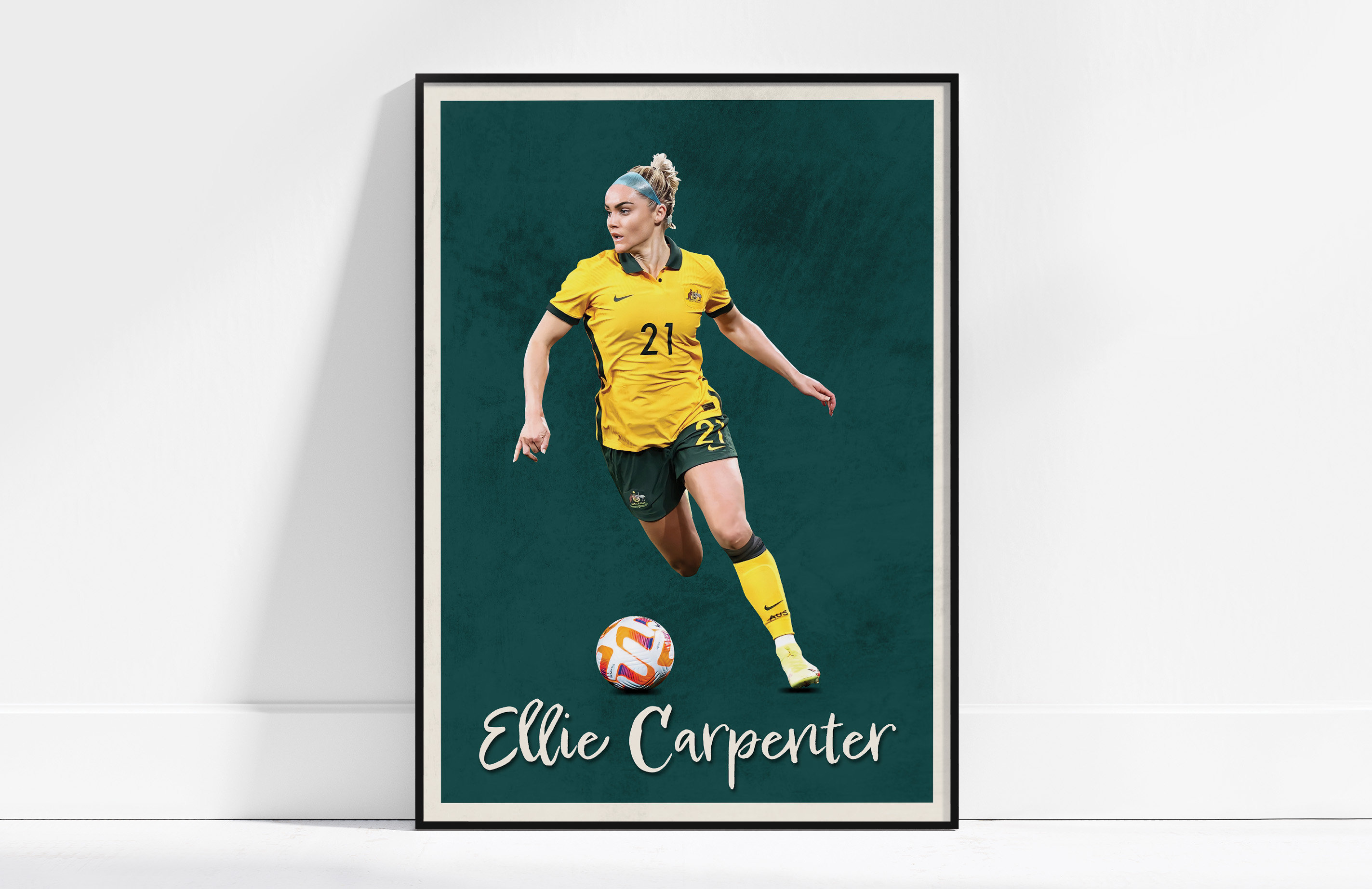 Ellie Carpenter Print, Ellie Carpenter Poster, The Matildas Designed ...