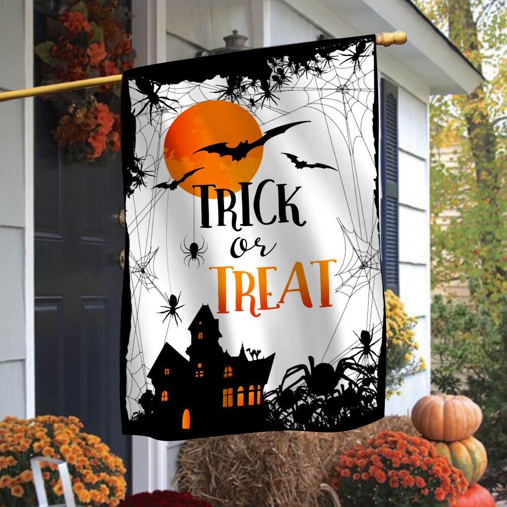 Happy Halloween House Flag, Trick Or Treat Halloween Flag