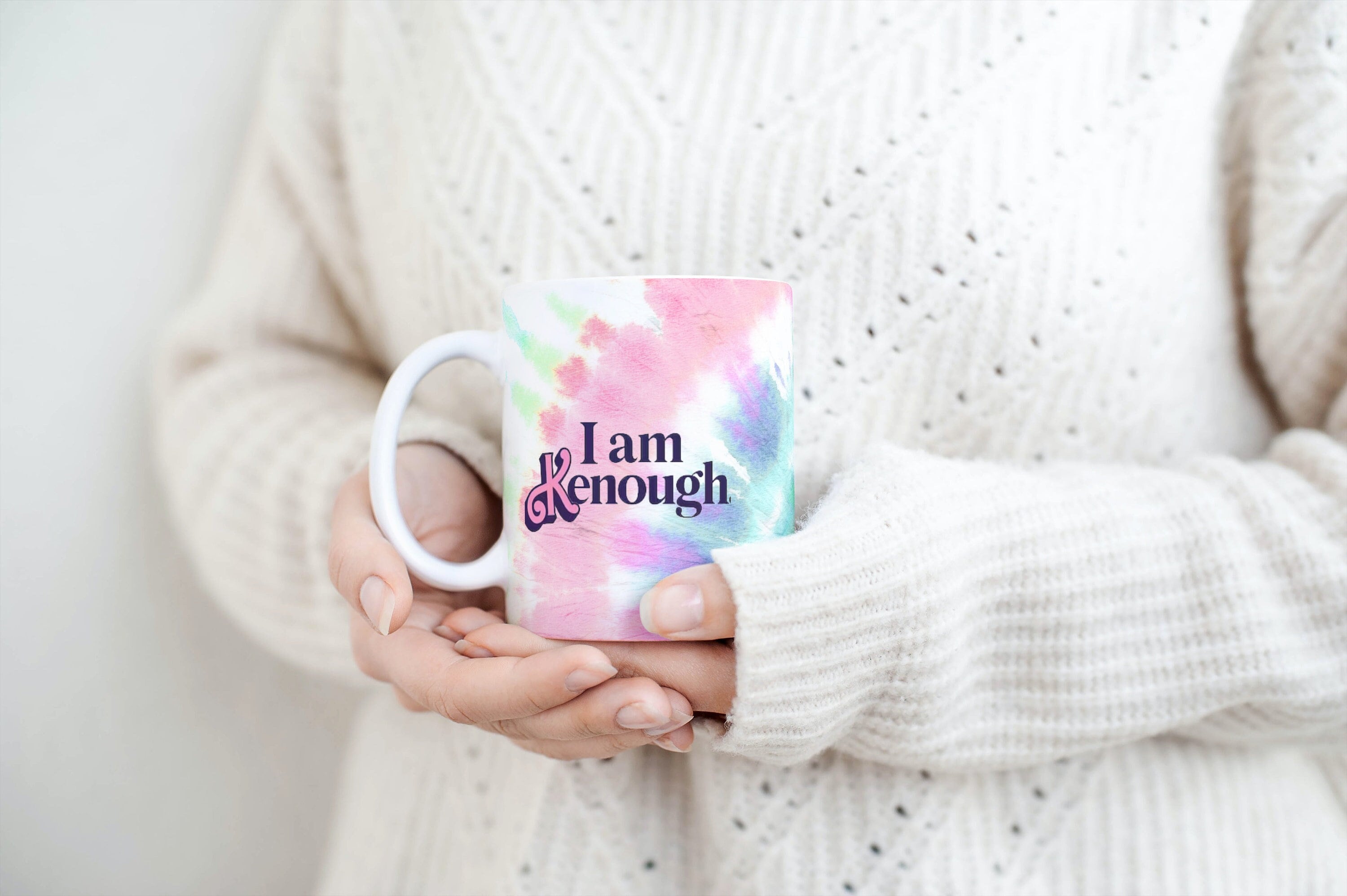 I Am Kenough Tye Die Mug Barbie Movie Merch Gift Coffee Ken Kenergy ...