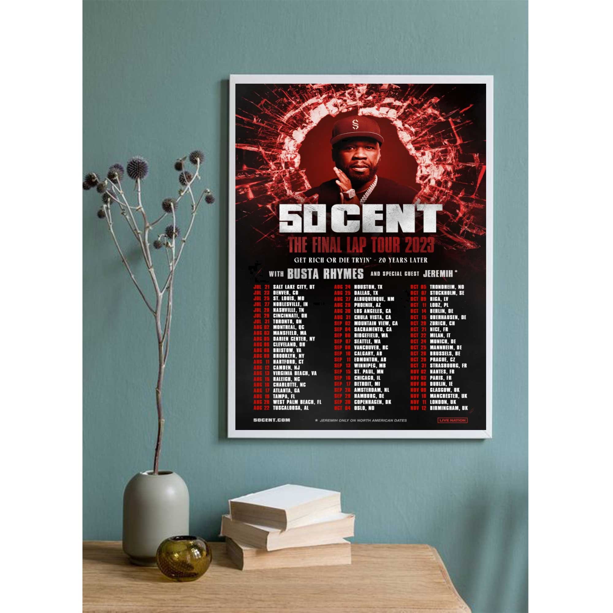 50 Cent The Final Lap Tour 2023 Poster, 50 Cent The Final Lap Tour ...