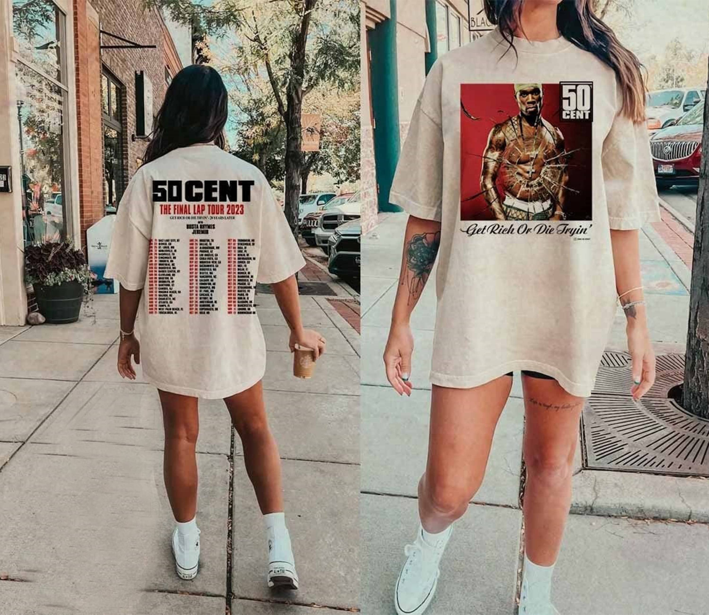 50 Cent Tour 2023 2Sised Shirt, 50 Cent Bootleg T-Shirt