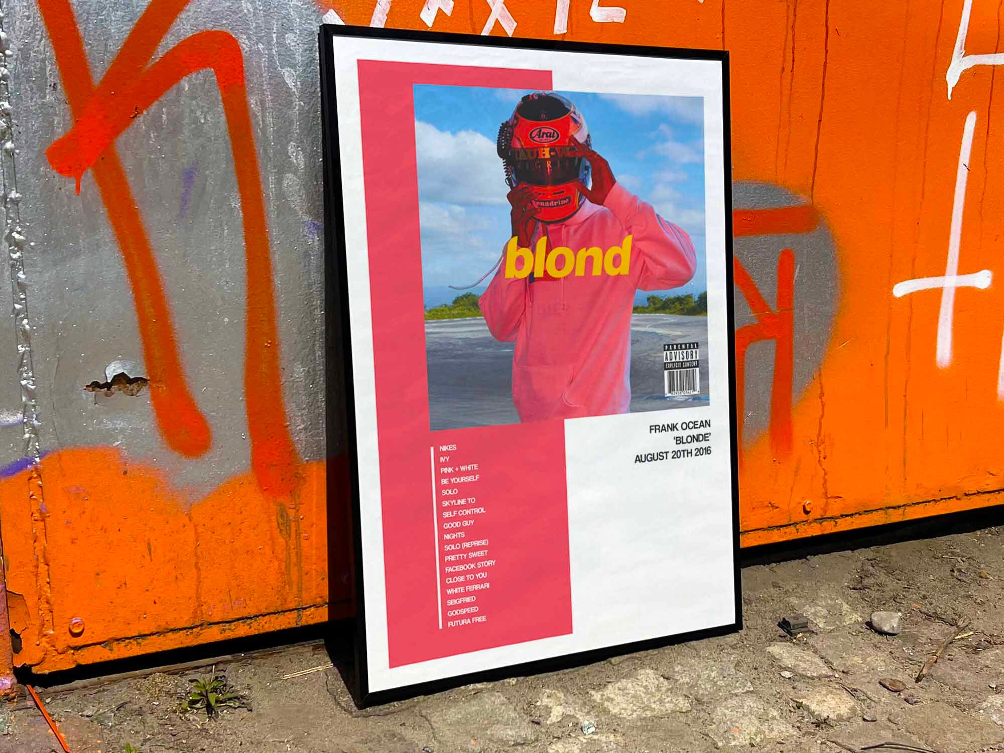 Frank Ocean Vintage Tracklist - Blond - Album Cover Poster Entworfen ...