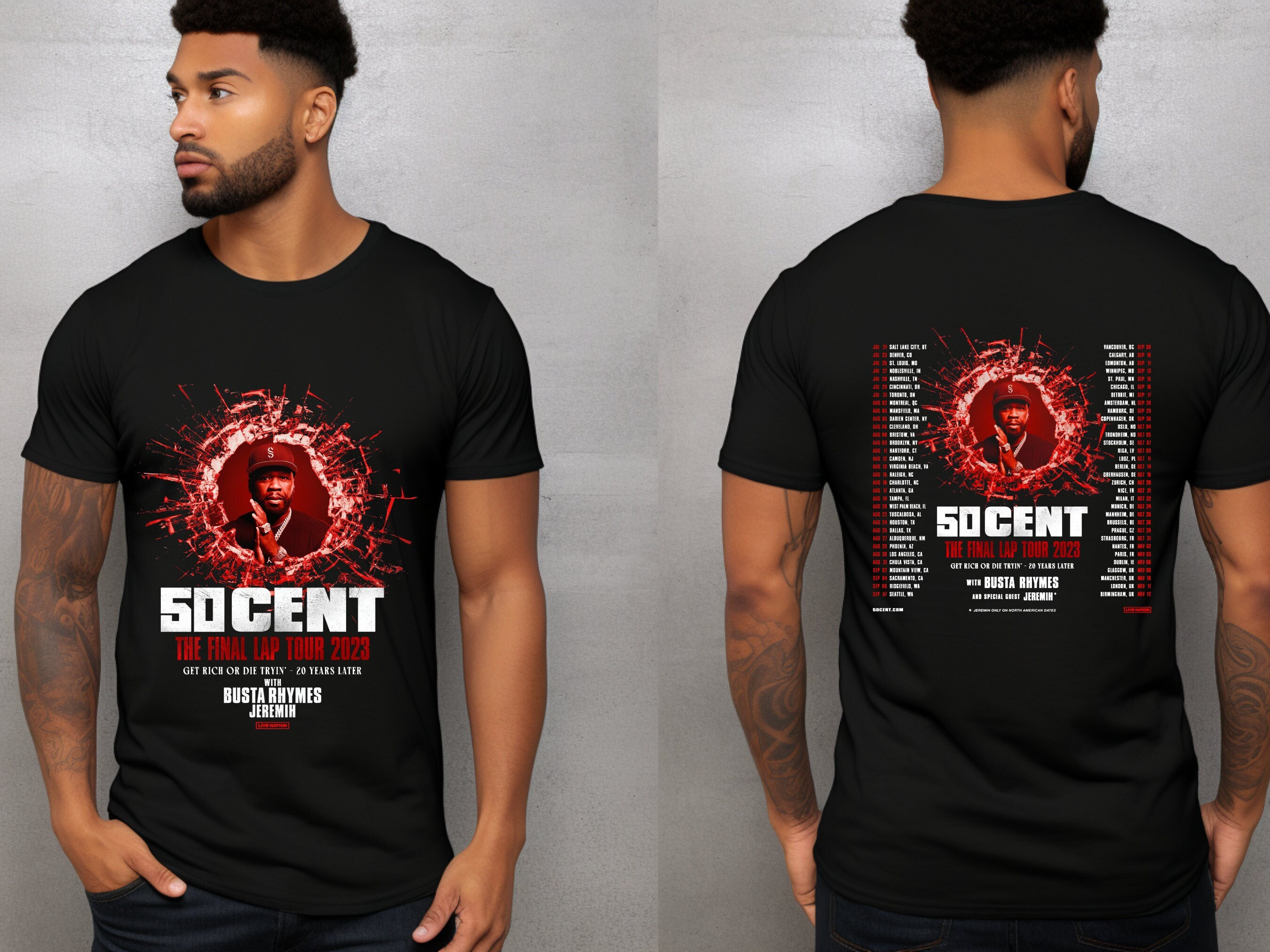 50 Cent The Final Lap Tour 2023 T-shirt, 50 Cent Merch, The Final Lap ...