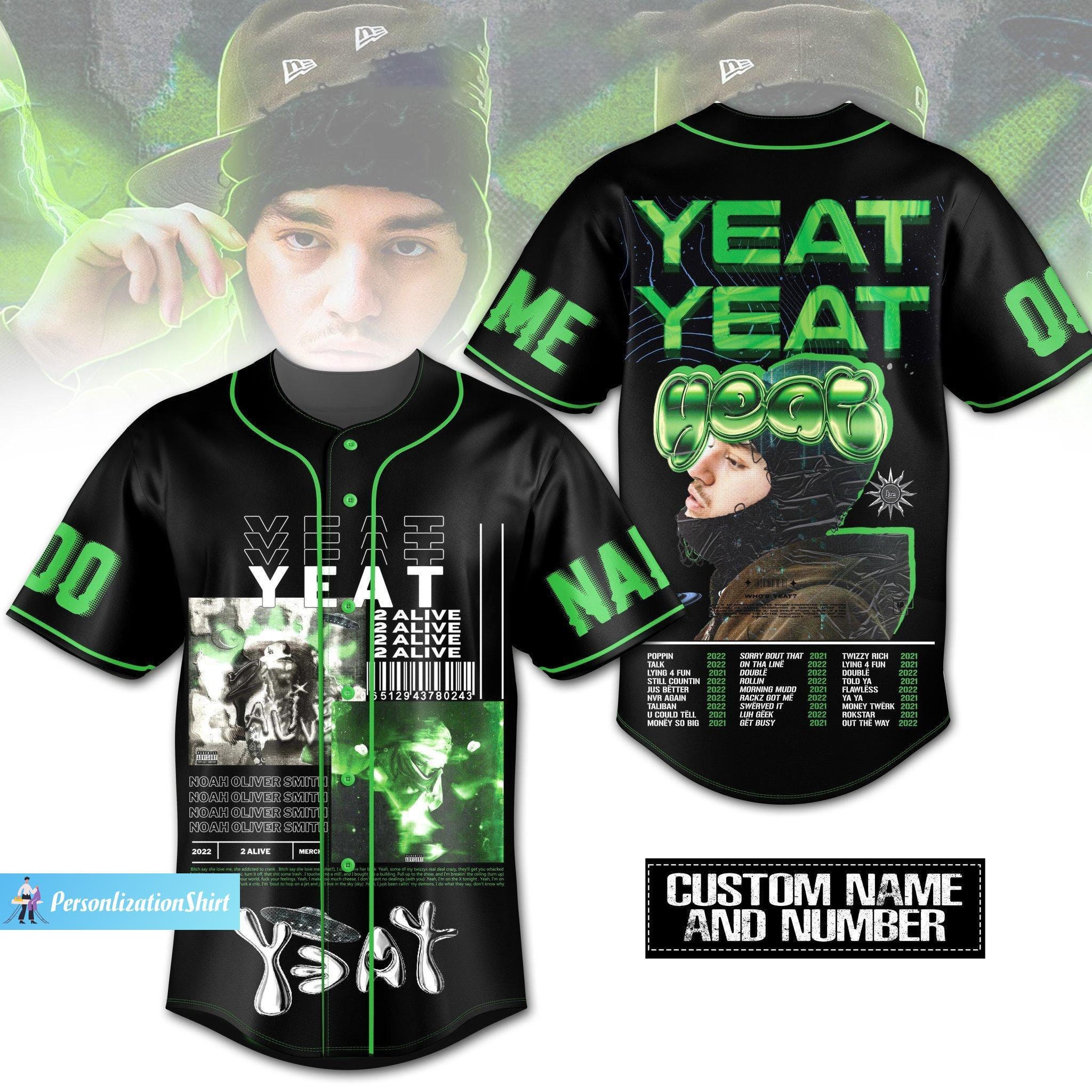 Yeat Music Jersey, Yeat Rapper Jersey Shirt, Yeat Baseball Jersey, Yeat Rap