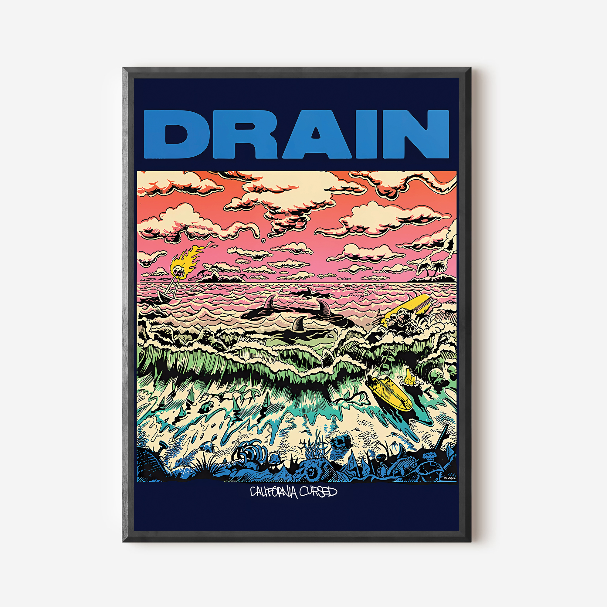 FAN ART DRAIN CALIFORNIA CURSED Premium Matte Vertical Poster