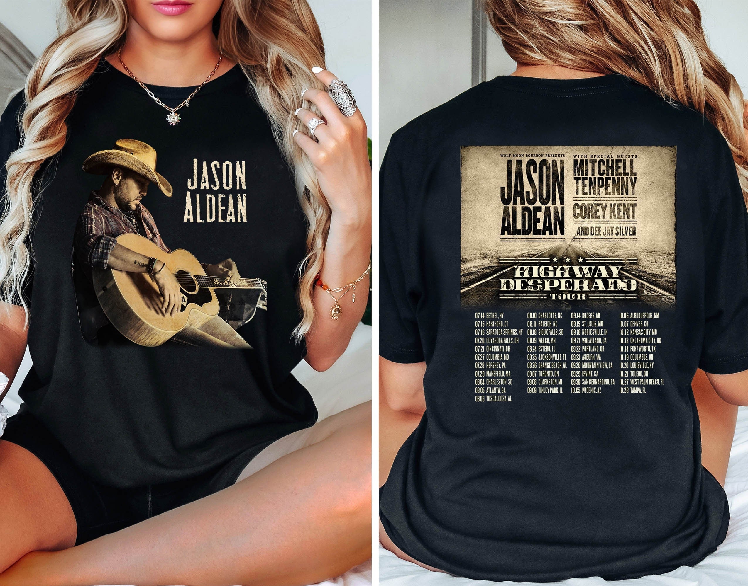 Highway Desperado Tour 2023 Setlist Shirt, Jason Aldean Country Music T ...