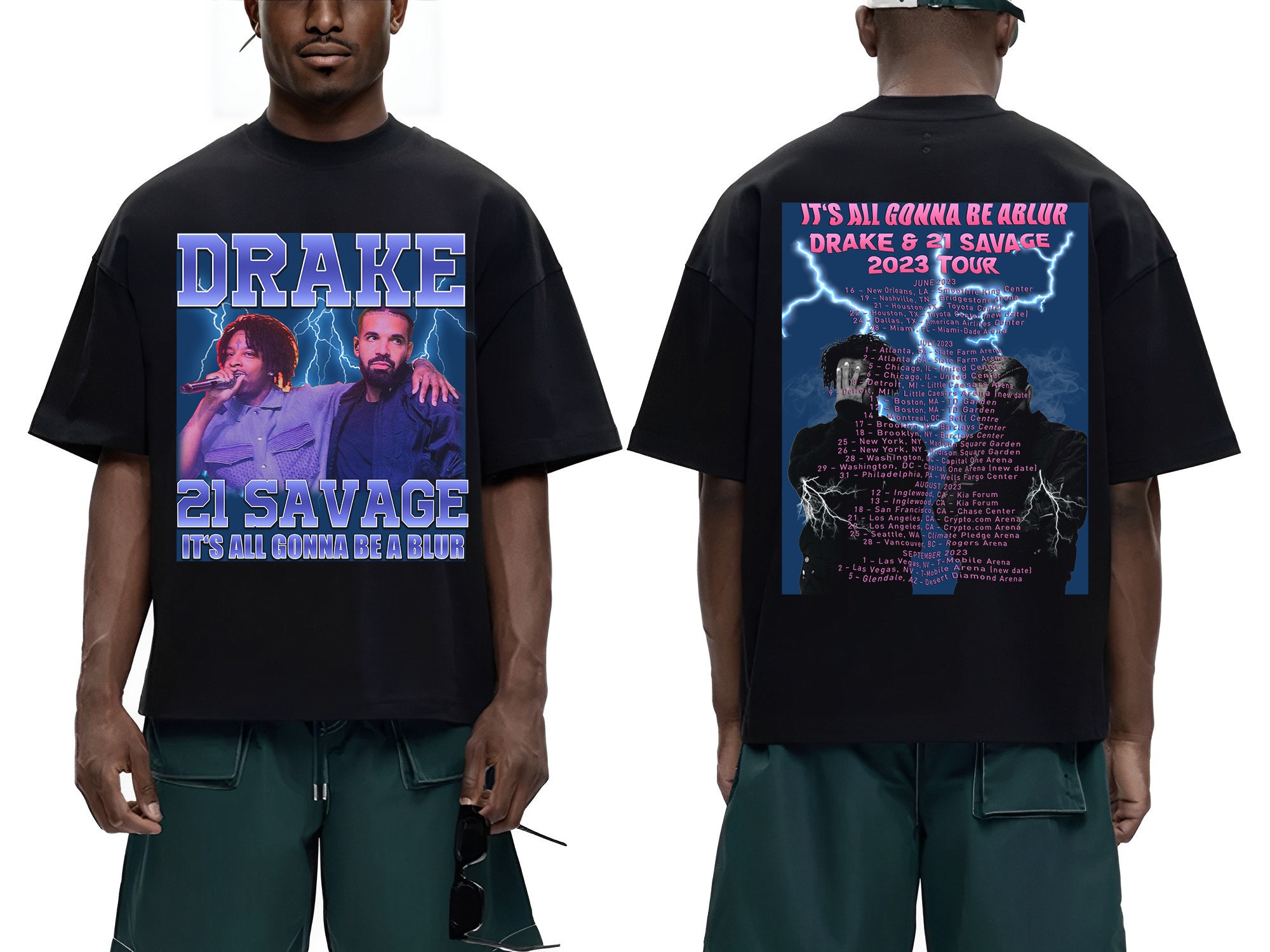 Drake 21 Savage Tour Rescheduled Shirt, Drake It's All A Blur Tour 2023 ...