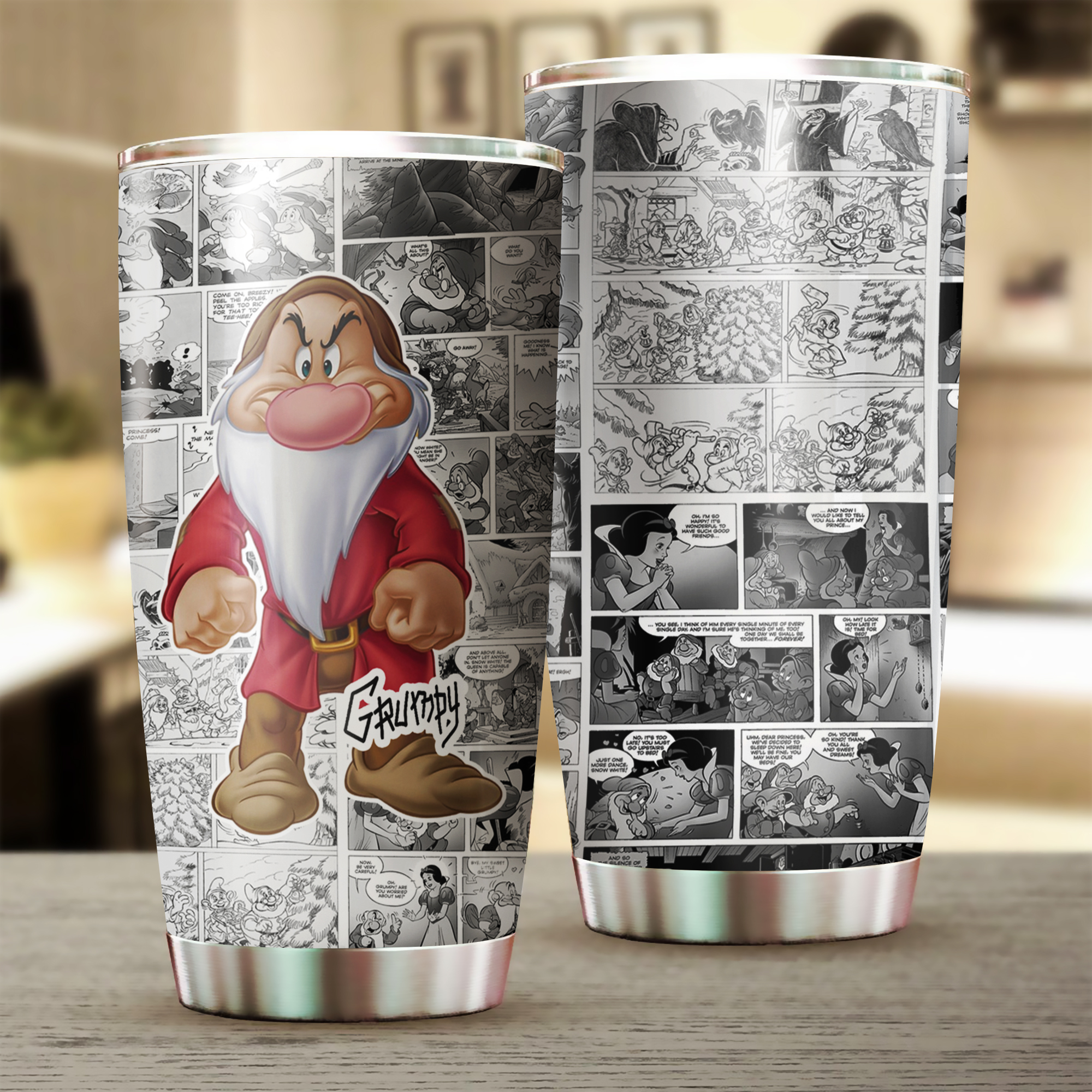 Grumpy 7 Dwarfs Comic Partern Tumbler