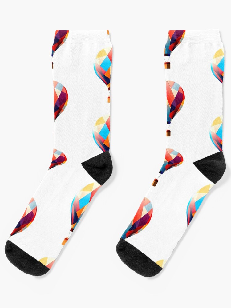 Geometric Aesthetic Hot Air Balloon | Socks