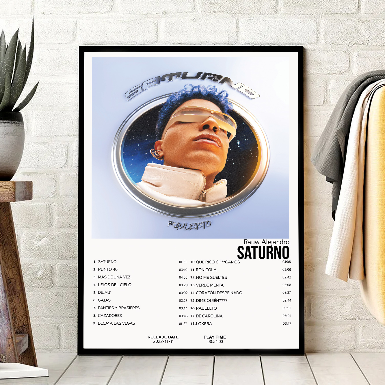 Rauw Alejandro - SATURNO | Album Cover Poster