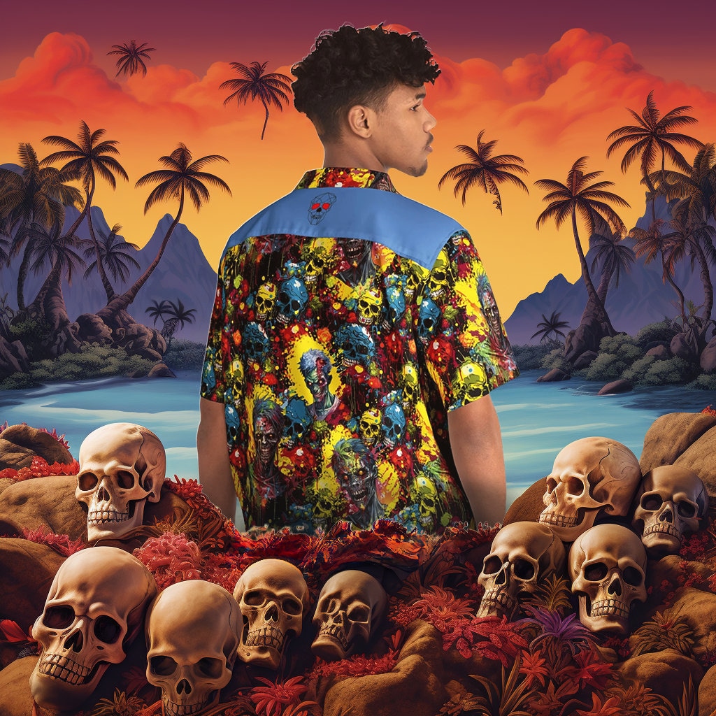 Zom 100 Bucket List: Zombie Hawaiian Shirt With Undead Adventure ...