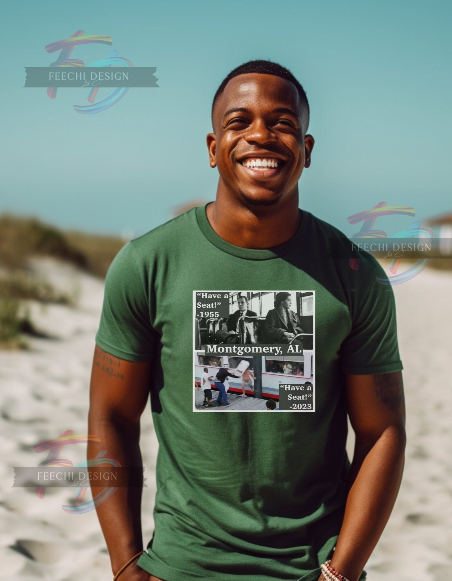 Montgomery Brawl Tee, Have A Seat, Riverboat Fight, Folding Chair T ...