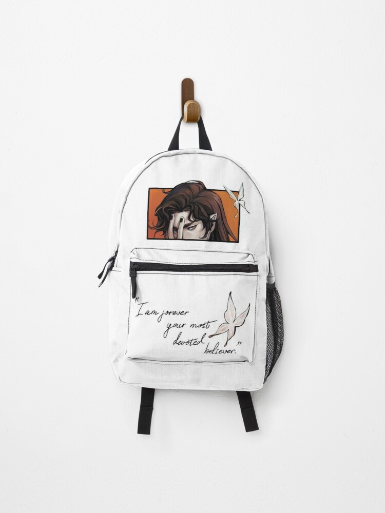 Heaven 's Blessing, Tian Guan Ci Fu- Hua Cheng Quote White | Backpack