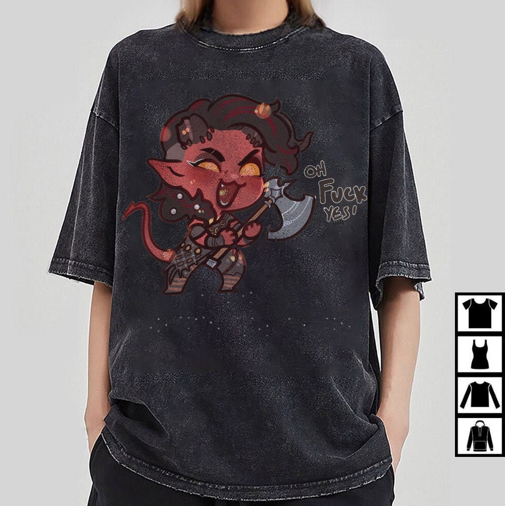 Retro Karlach Oh F..K Yes Shirt,Astarion Gale Lae'zel Shadowheart Wyll ...