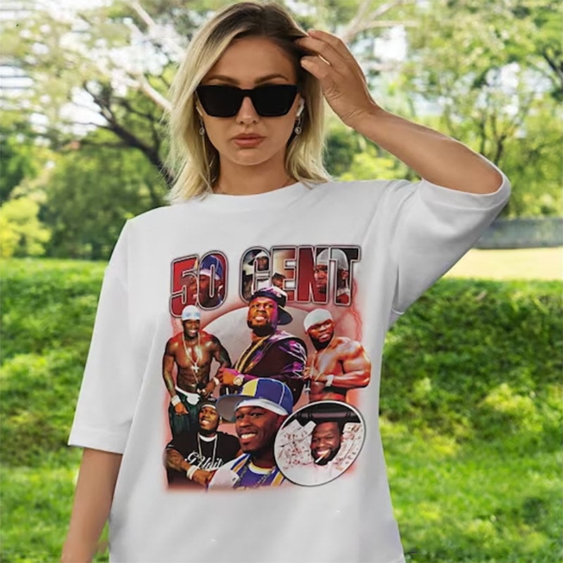 50 Cent 90s Vintage, 50 Cent Merch, The Final Lap Tour 2023 T-Shirt ...