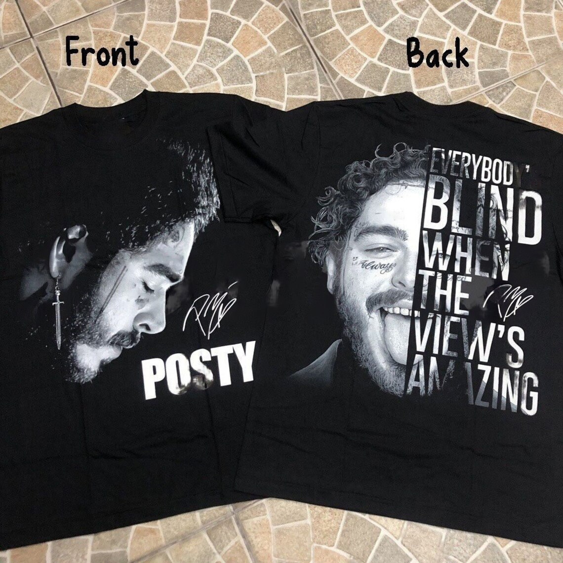 Color Post Malone 2023 Tour Shirt, 2 Side Post Malone Shirt, Rapper ...