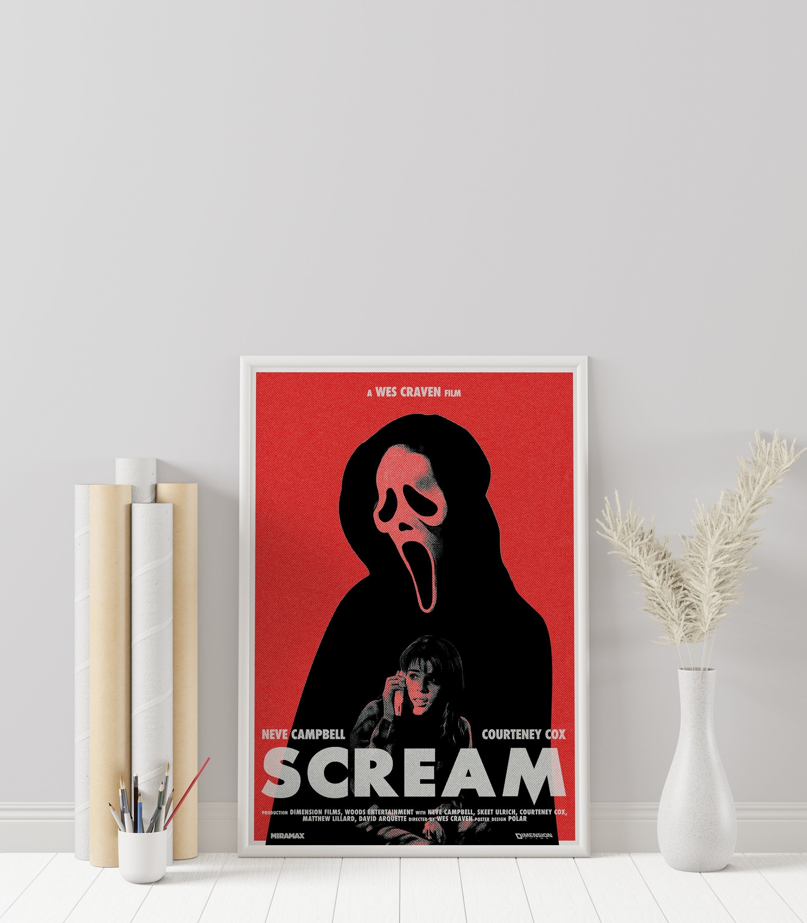 Scream Poster - Wes Craven - Minimalist Movie Poster - Vintage Retro ...