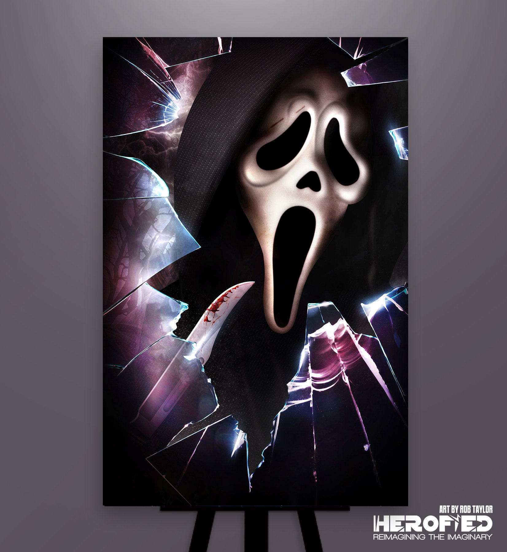 Scream Inspired "Ghostface" Art Print By Herofied , Unframed Designed ...