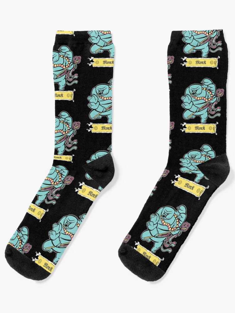 Monkgrade: The Zen Tardigrade - RPG Character Monk Tardigrade | Socks
