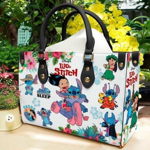 Stitch Pattern Leather Handbag, Stitch And Lilo Leather Bag