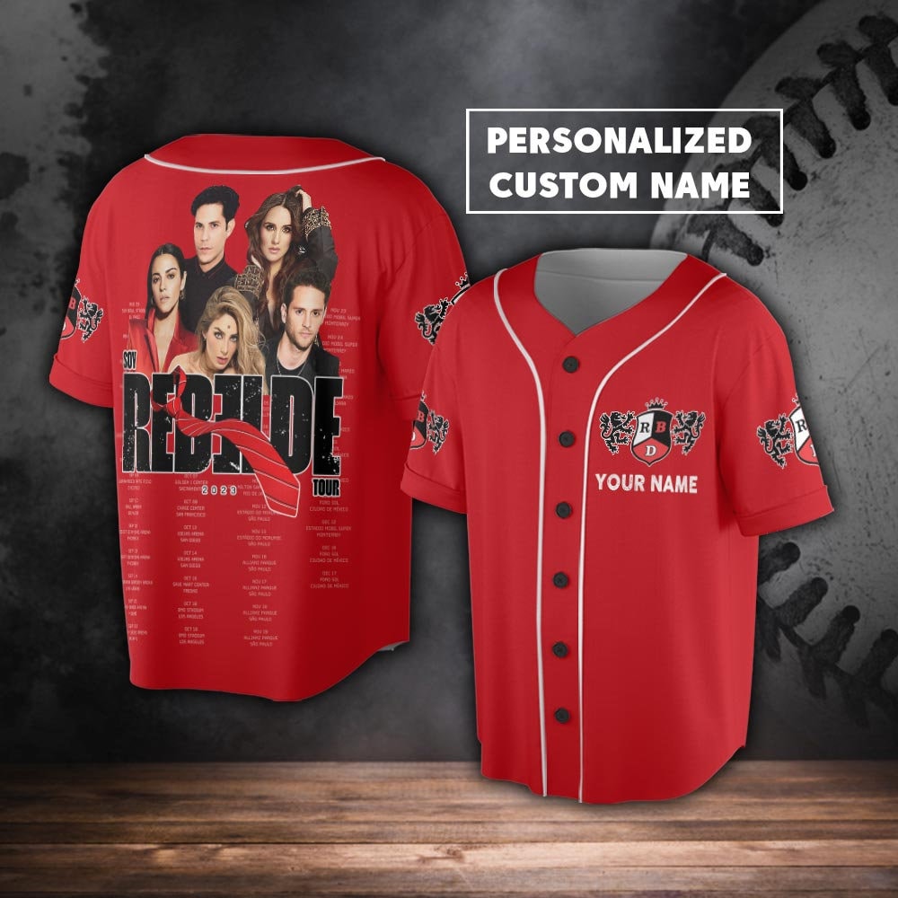 Custom Name Rebelde Music Baseball Jersey, RBD World Tour 2023 Designed ...