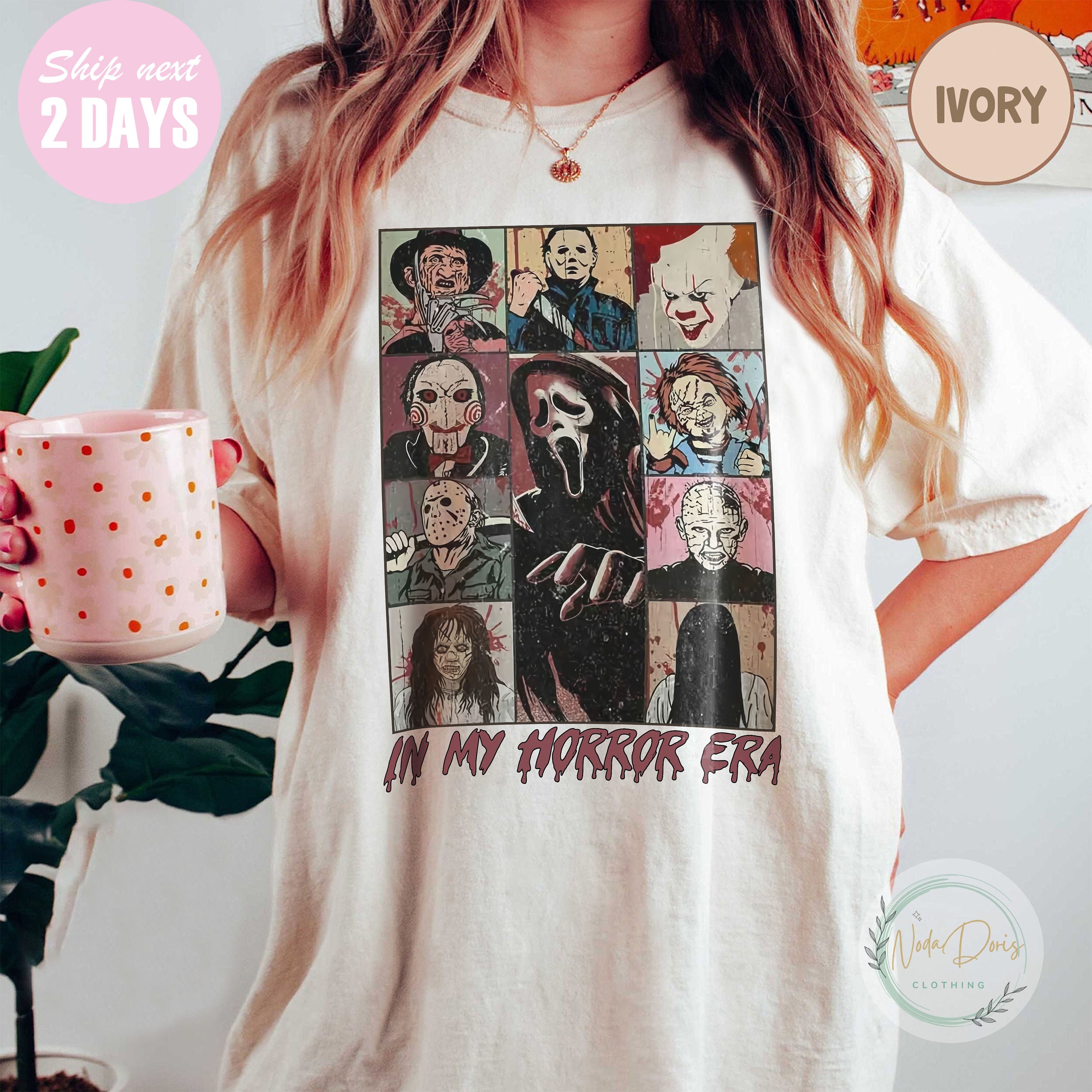 In My Horror Era Shirt, Horror Halloween Characters Shirt, Horror Movie ...