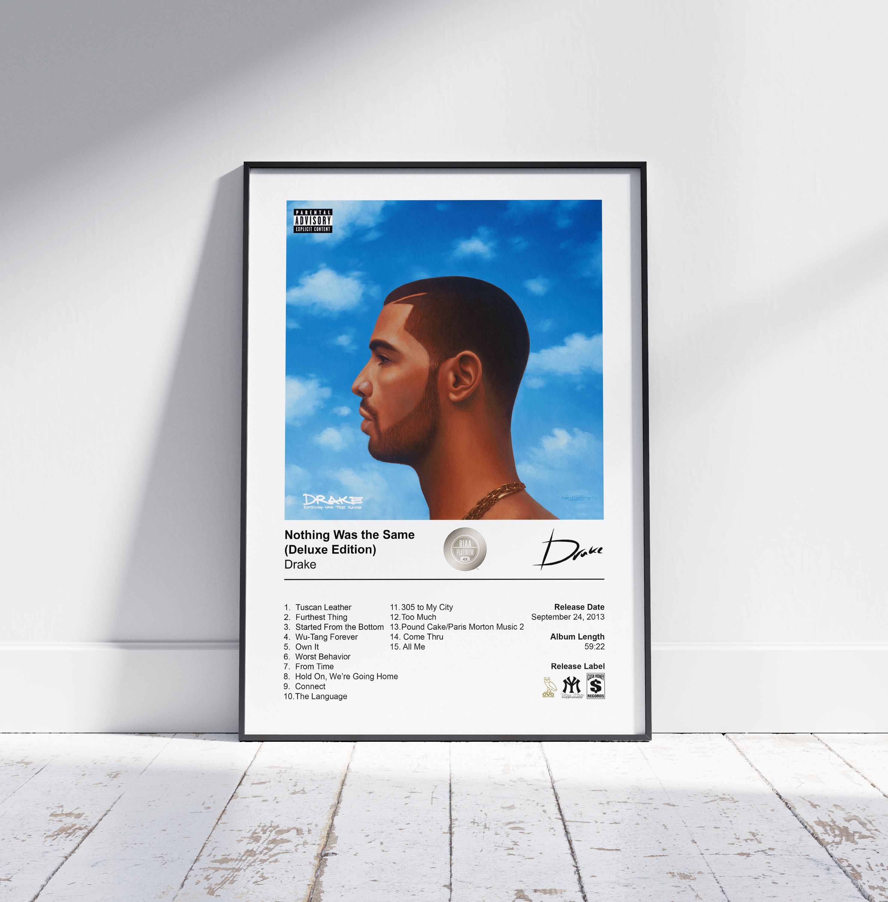 Drake Poster - Nothing Was The Same Deluxe Edition Album Cover Poster ...