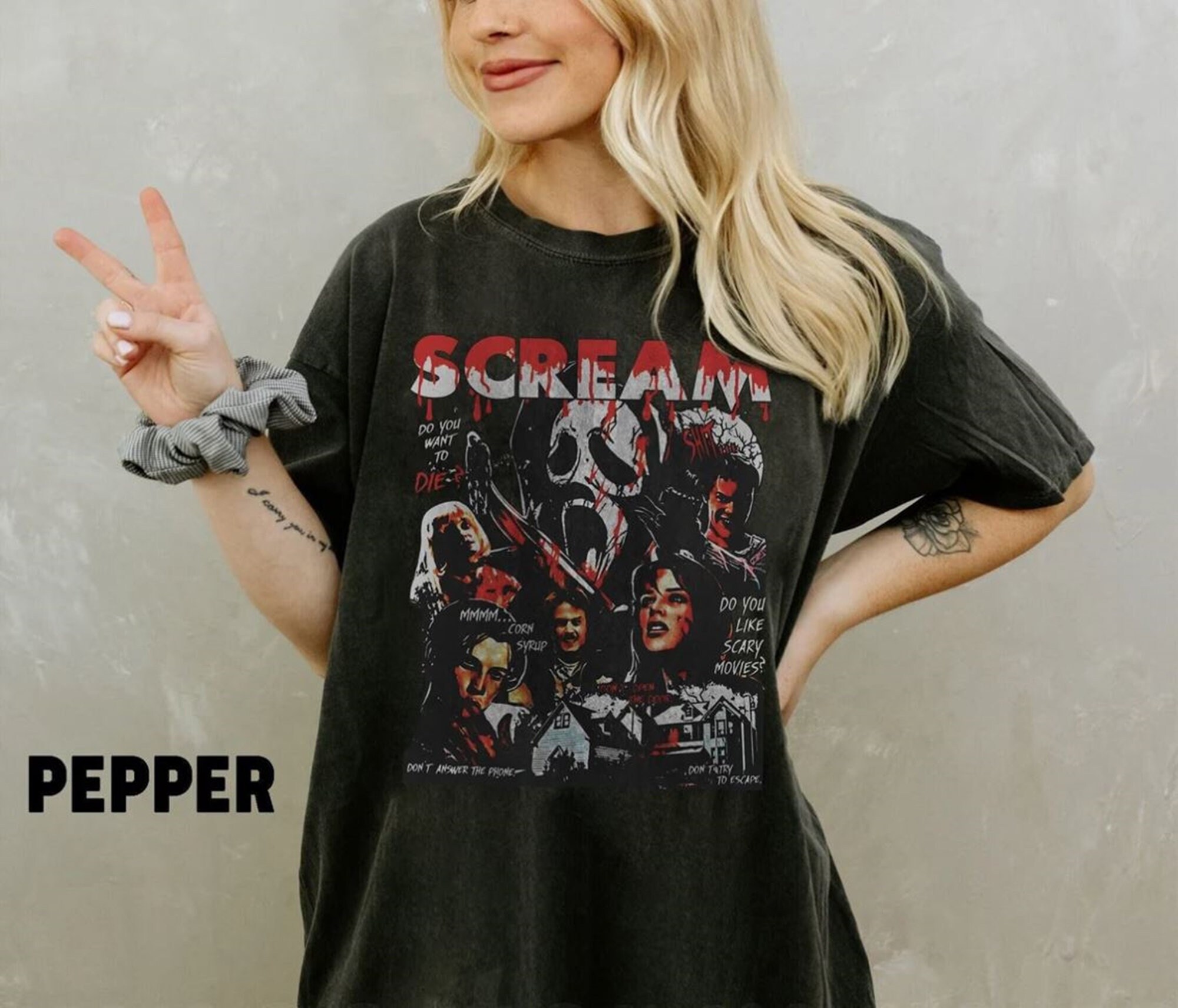 Vintage Scream Halloween TShirt, Scream Movie T-shirt, Scream Shirt ...